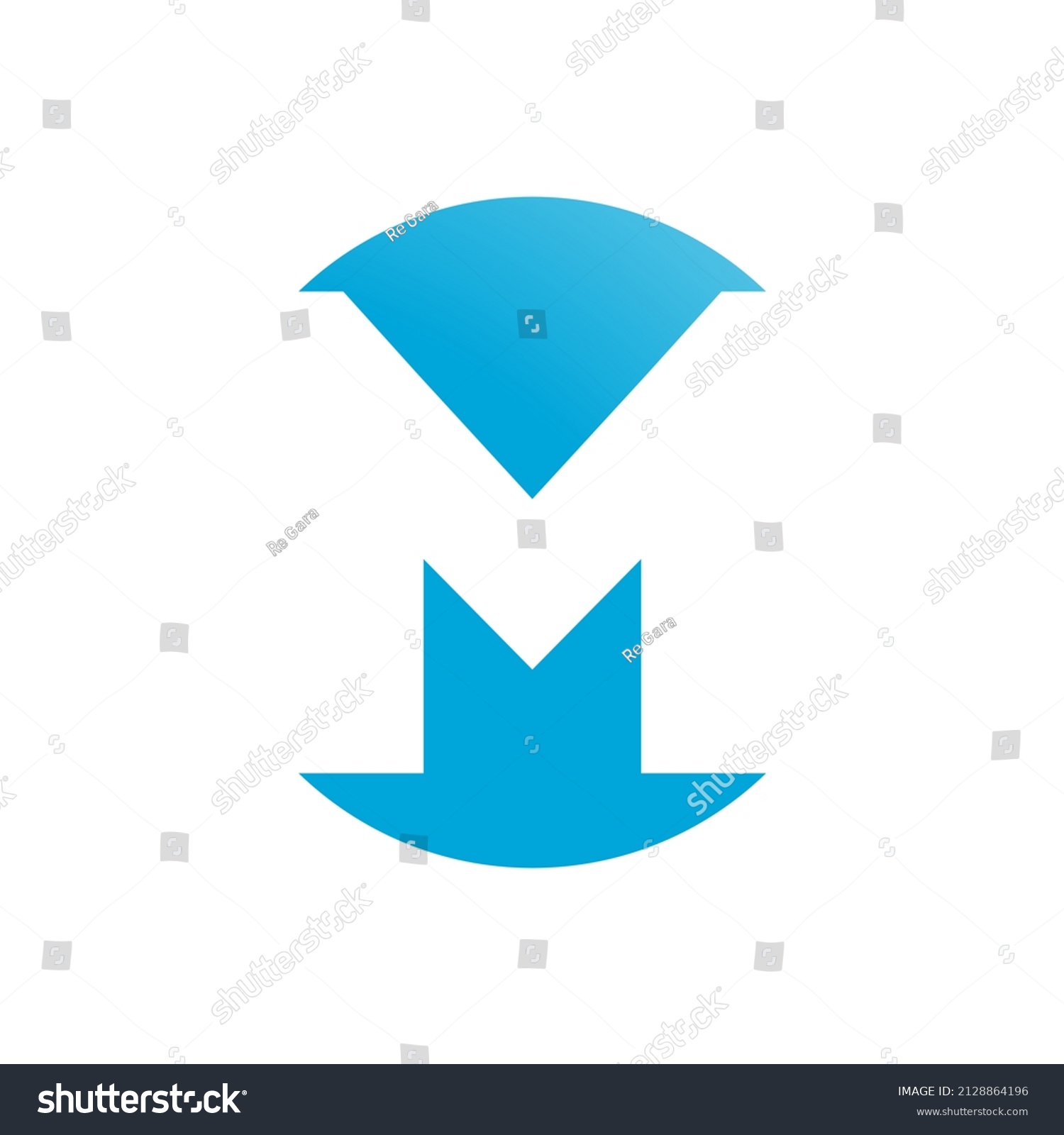 Abstract Negative Space Letter M Logo Stock Vector (Royalty Free ...