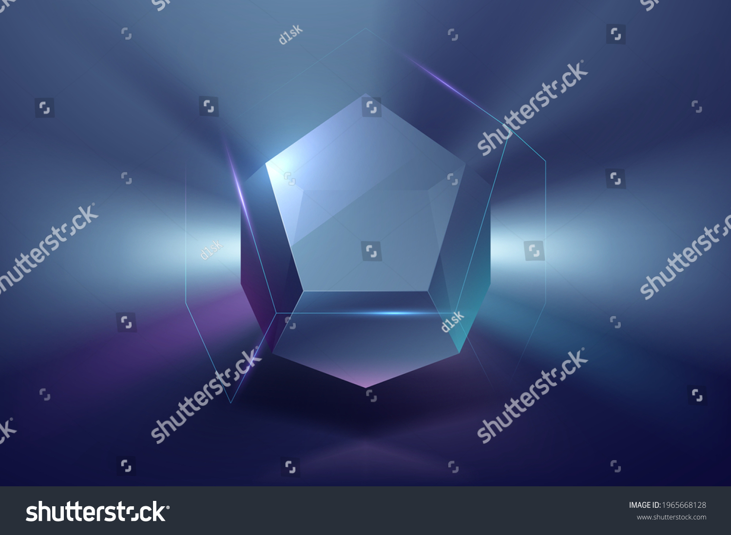 Abstract Neon Geometric Shape Light Effect Stock Vector (Royalty Free ...