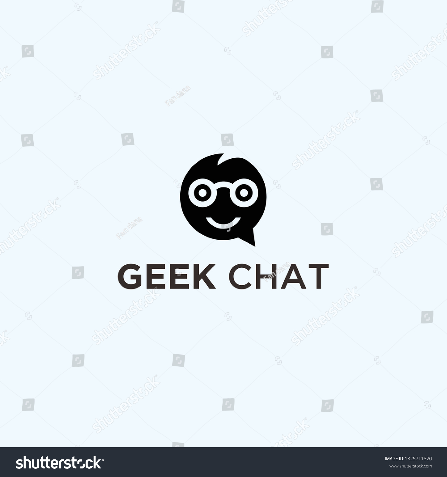 Abstract Nerdy Logo Chat Icon Stock Vector (Royalty Free) 1825711820