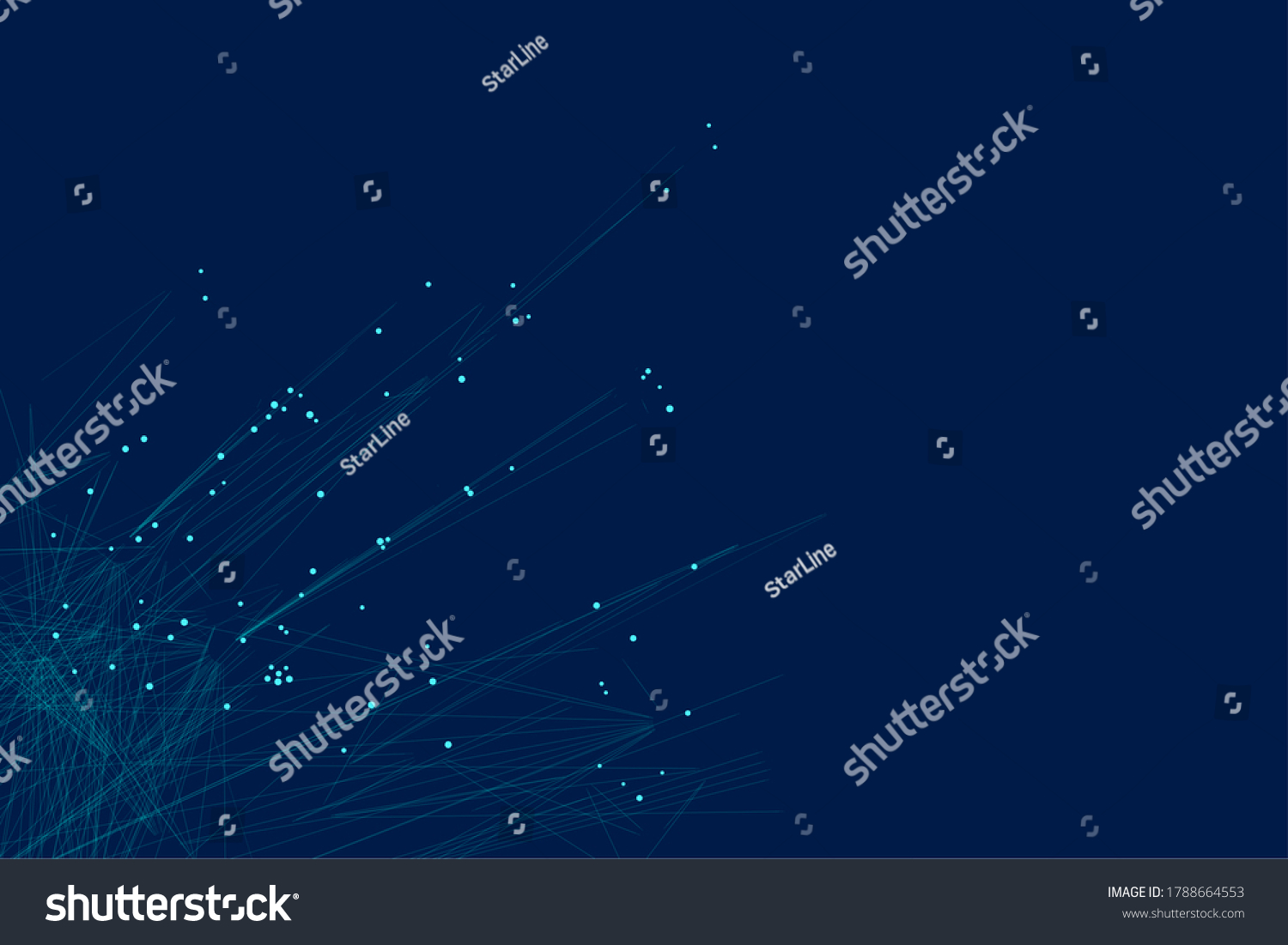 Abstract Network Particles Blue Technology Background Stock Vector ...