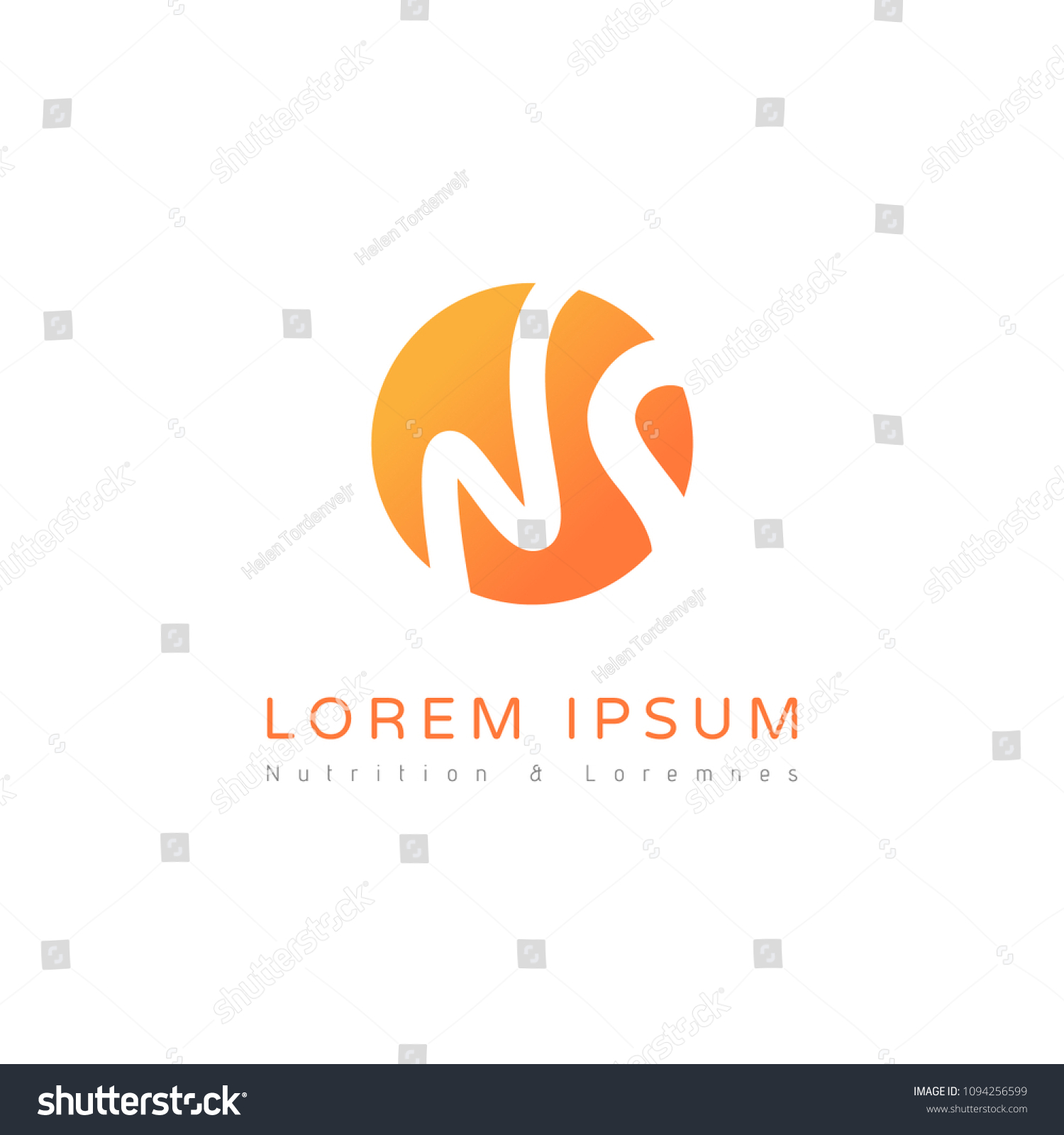Abstract Ns Logo Design Vector Image Stock Vector (Royalty Free) 1094256599