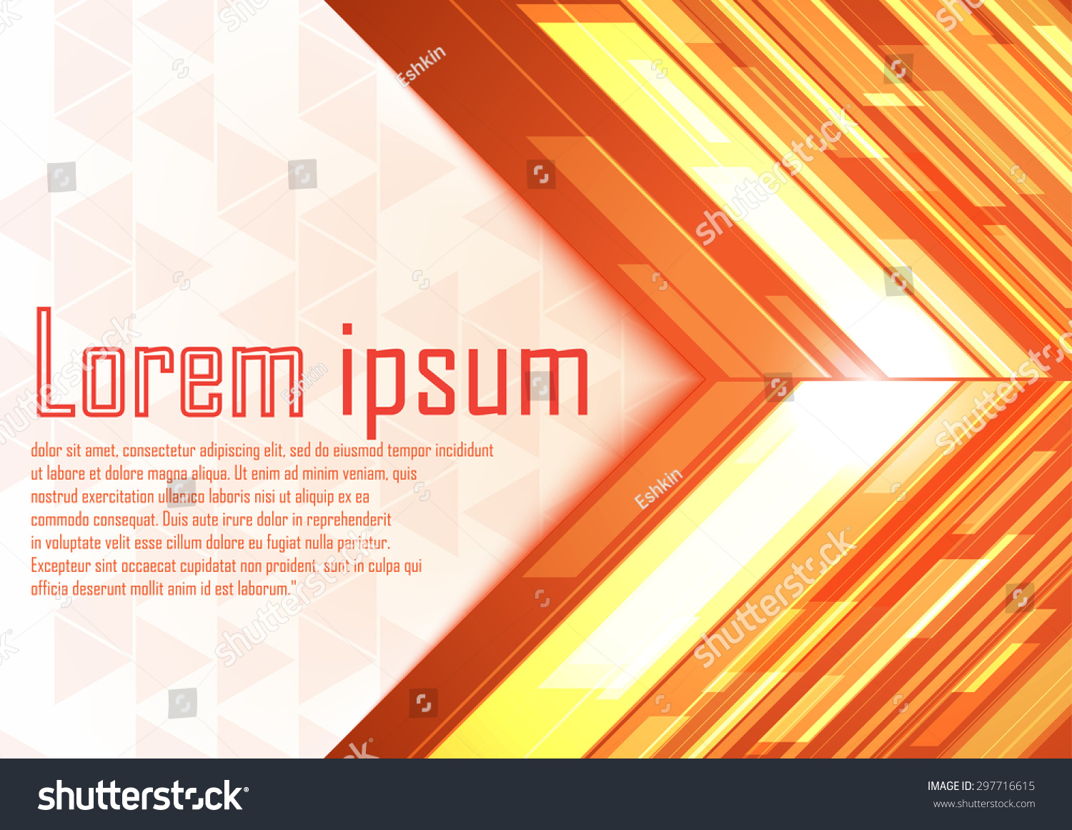 Abstract Orange White 3d Technology Lines Stock Vector (Royalty Free ...