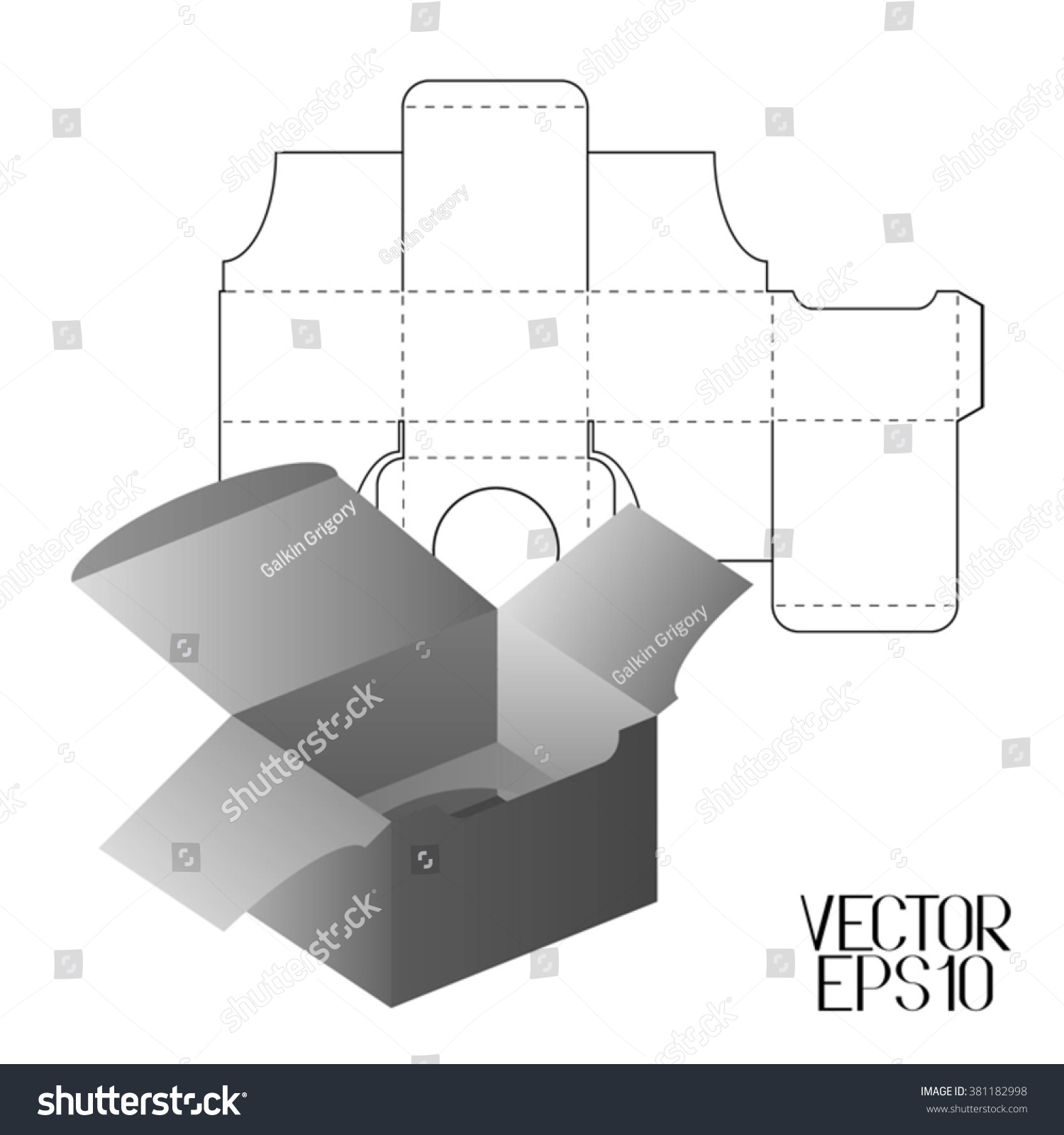 Abstract Packaging Box Cover Template Vector Stock Vector (Royalty Free ...