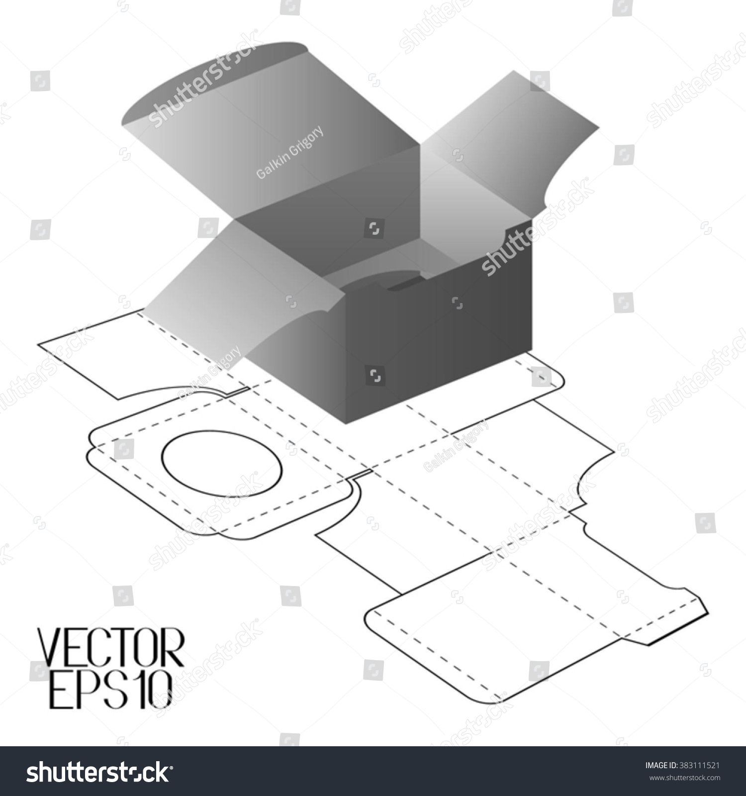 Abstract Packaging Box Cover Template Vector: vector de stock (libre de ...