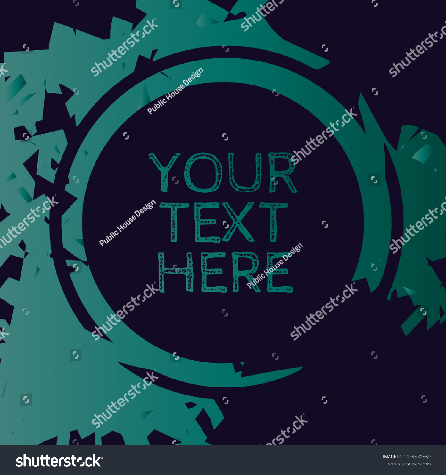 Abstract Paint Splatter Gradient Circle Frame Stock Vector (Royalty ...