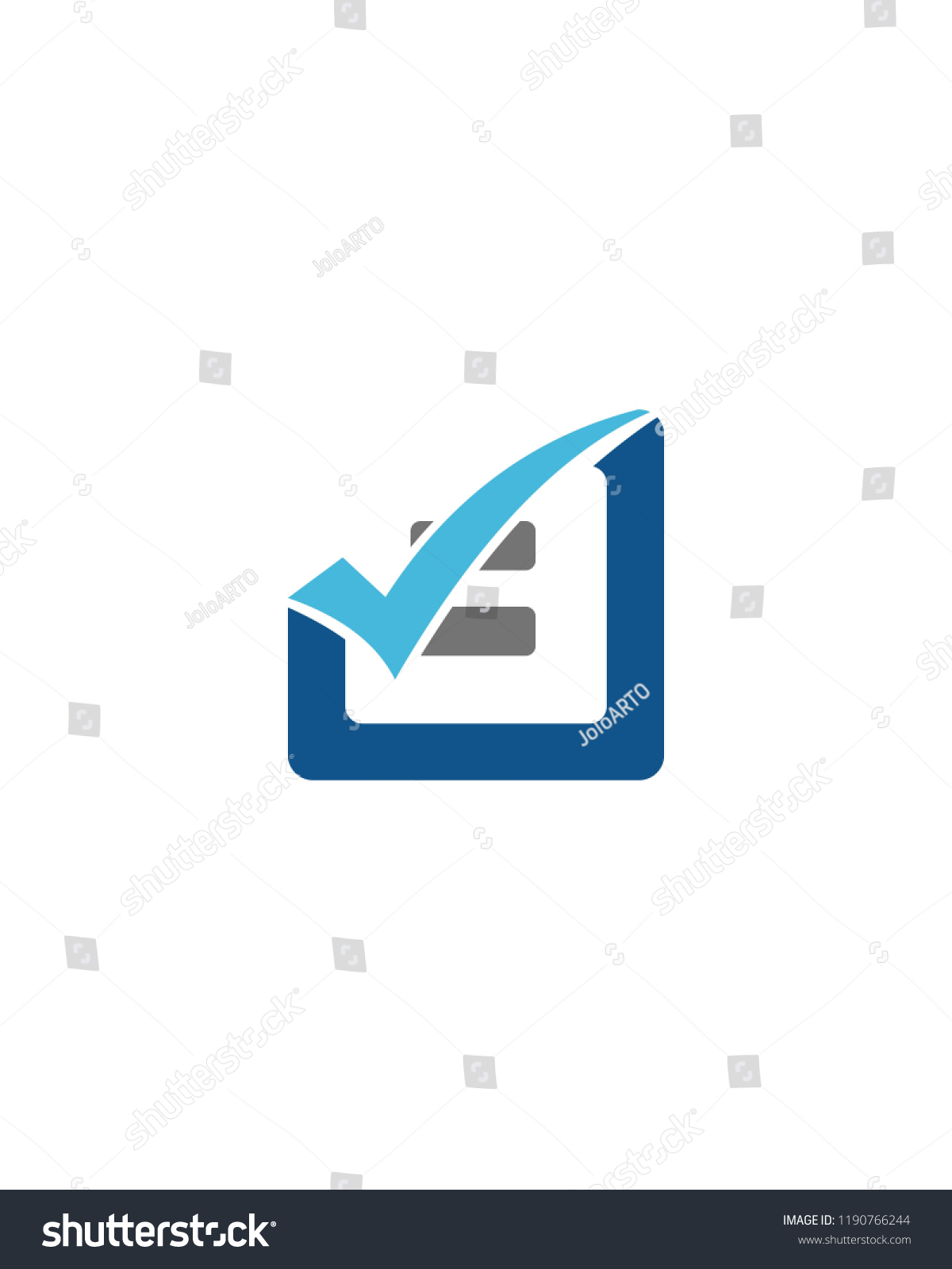 Abstract Paper Checklist Logo Template Stock Vector (Royalty Free ...
