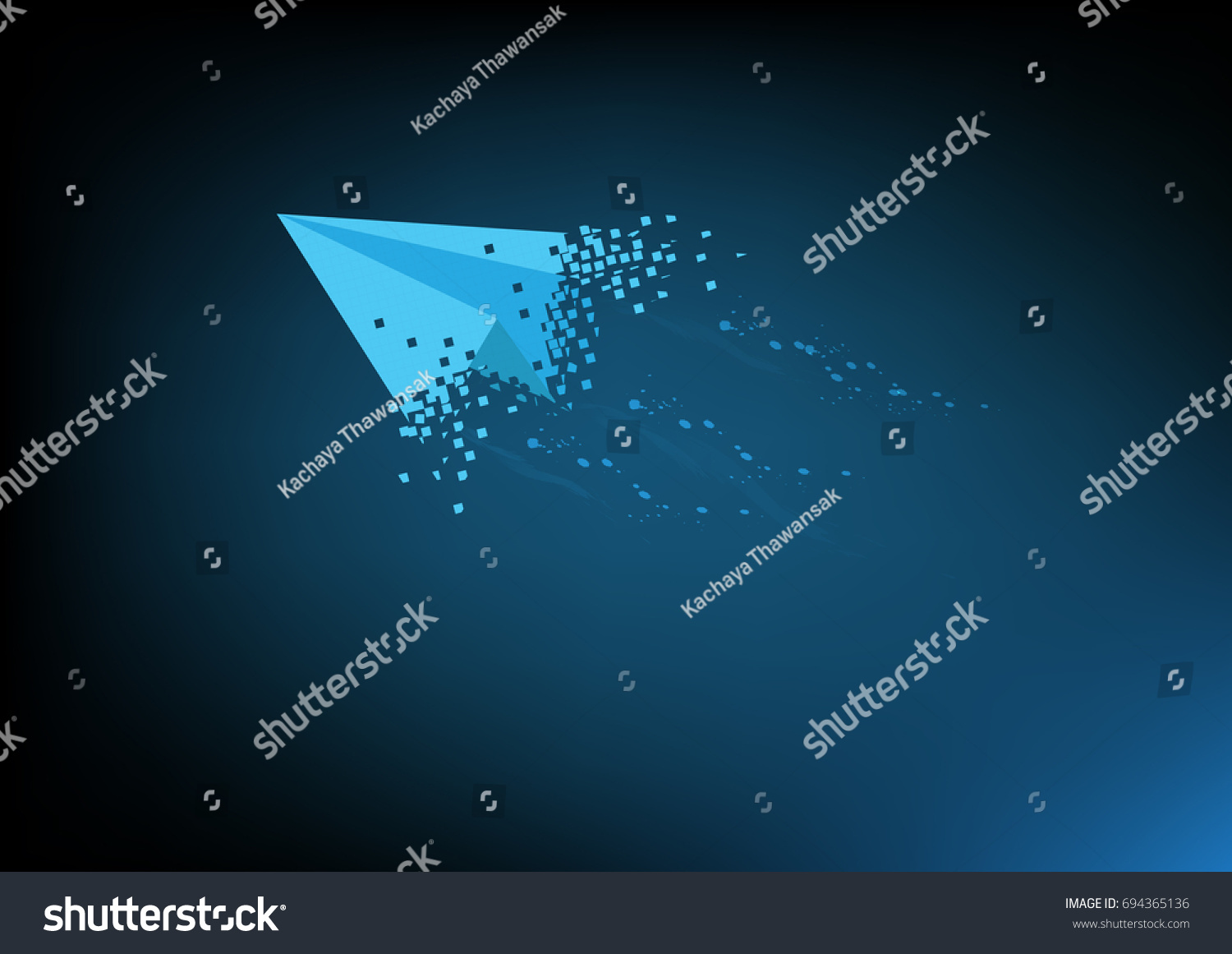 Abstract Paper Glider Background Pixel Art Stock Vector (Royalty Free ...