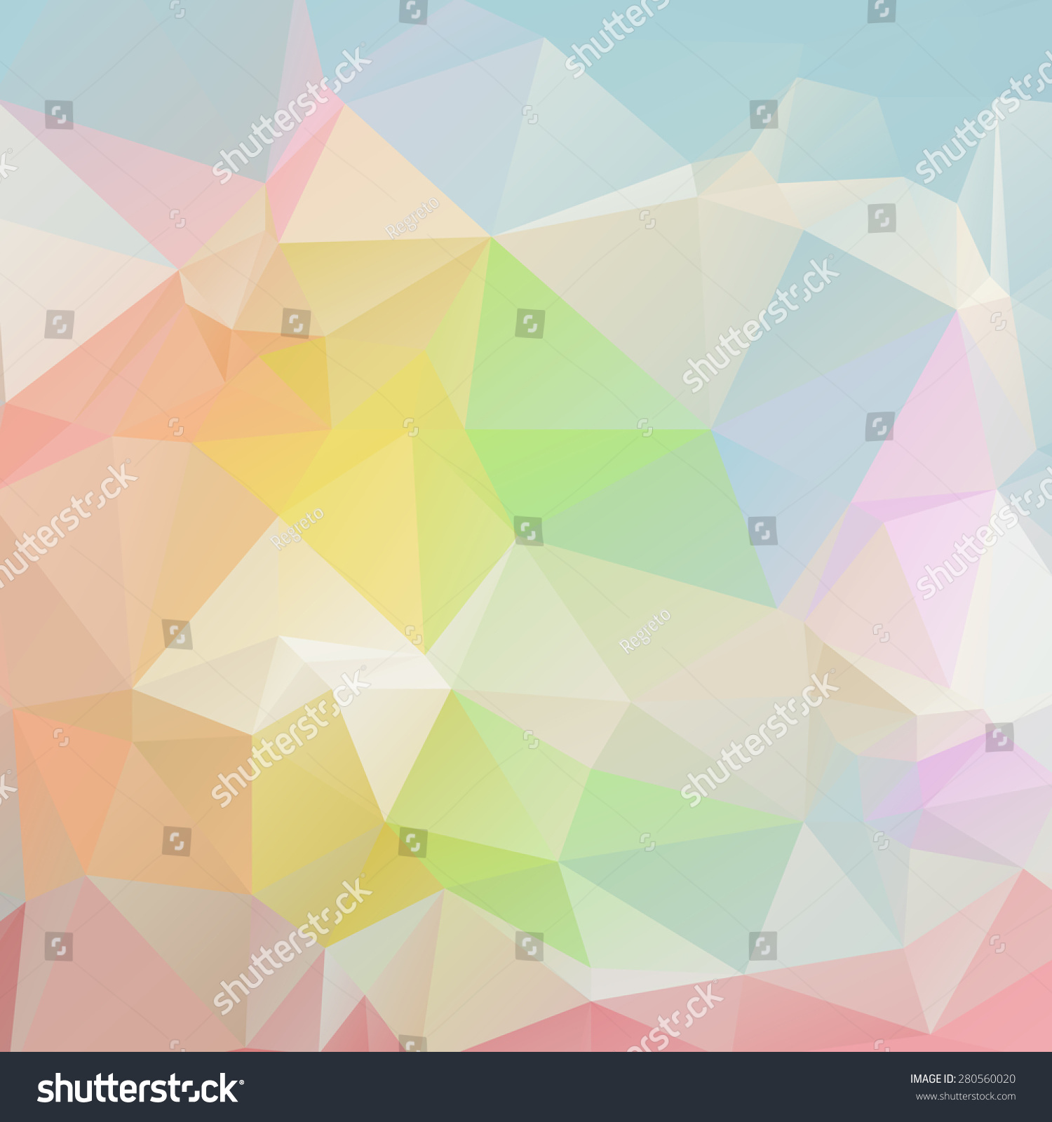 Abstract Pastel Color Triangle Shape Background Stock Vector (Royalty ...
