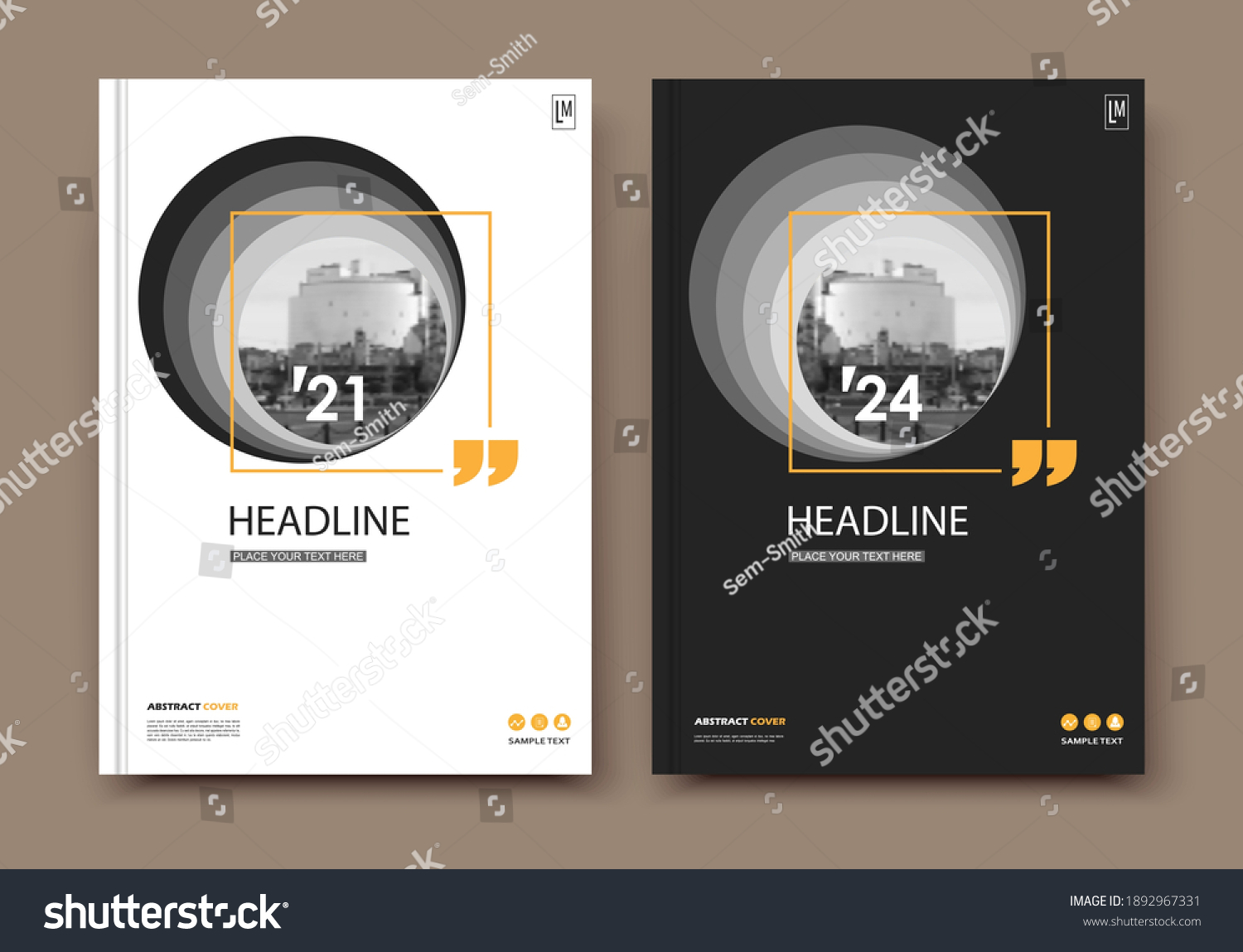 Abstract Patch Brochure Cover Design Black Stock Vector (Royalty Free ...