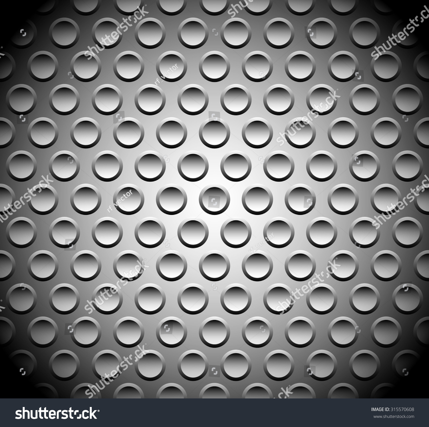 Abstract Perforated Metal Surface Sheet Studded Stock Vector (Royalty ...
