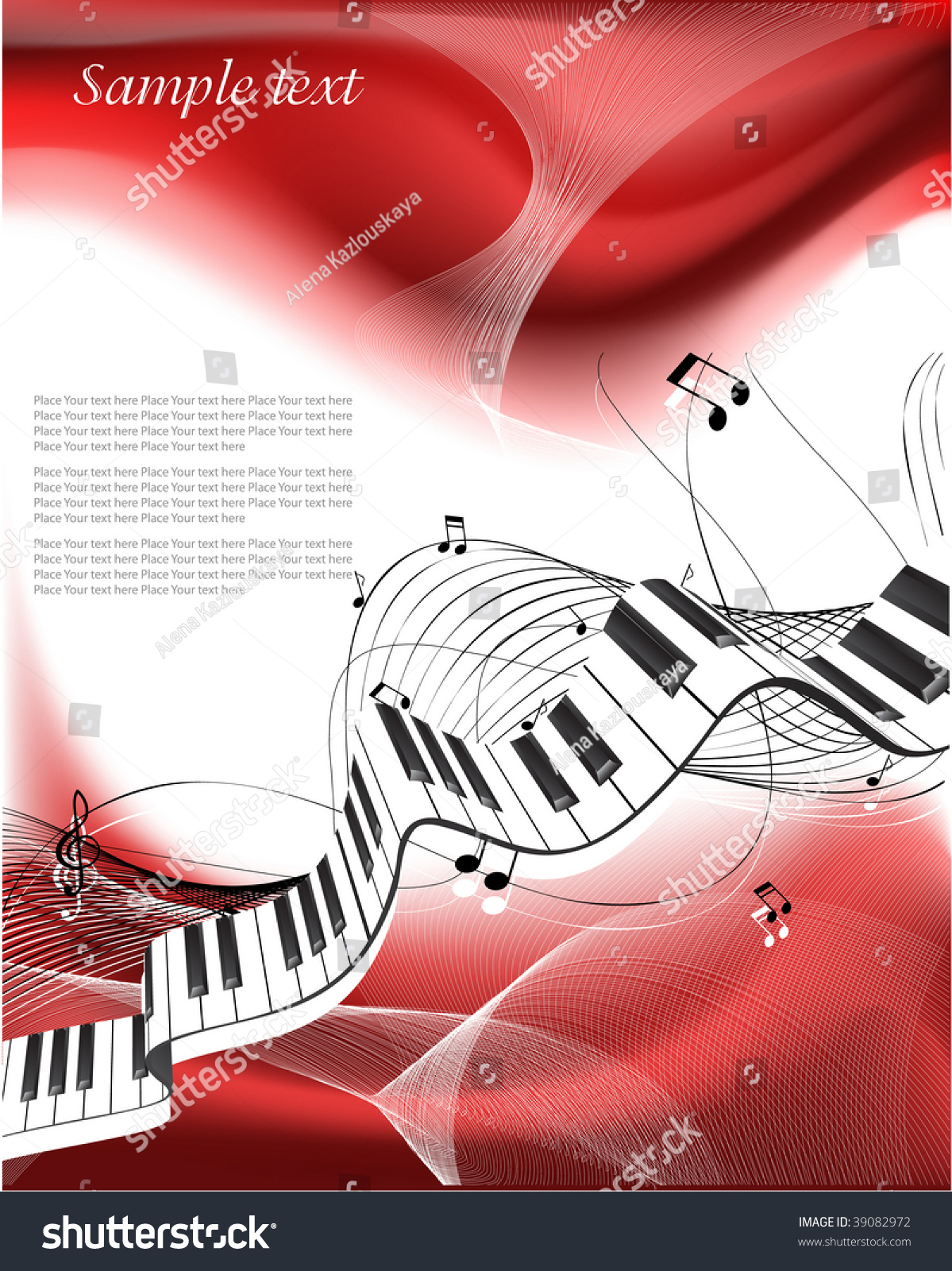 Abstract Piano Keyboard Stock Vector (Royalty Free) 39082972