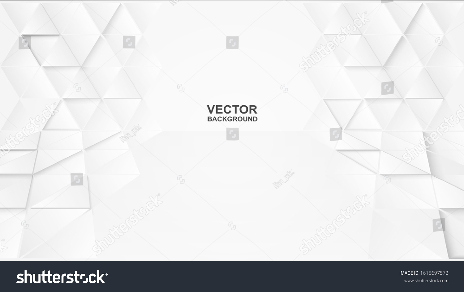 Abstract Polygon Triangle Paper White Background Stock Vector (Royalty ...