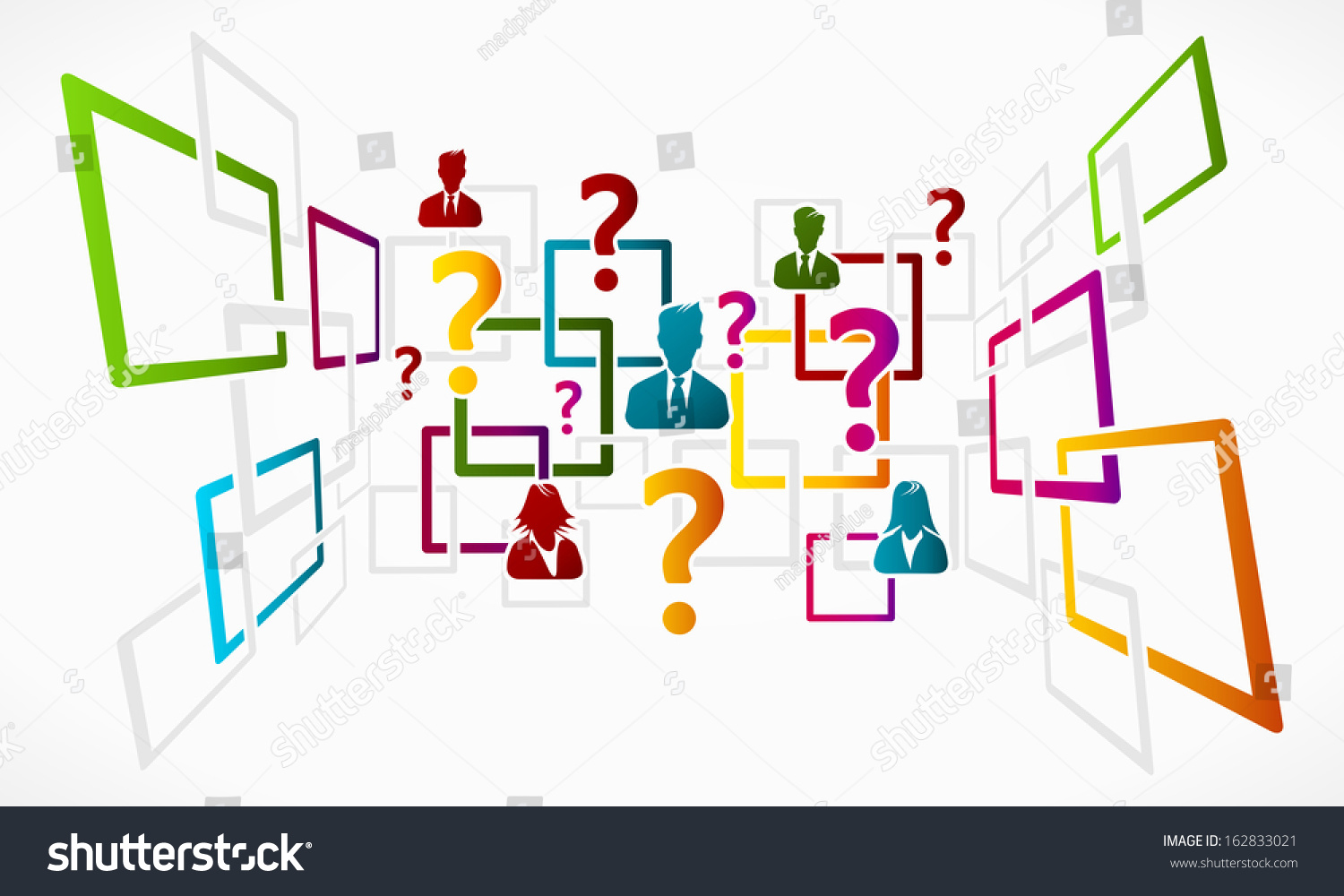 Abstract Questions Vector Concept Background Grid Stock Vector (Royalty ...