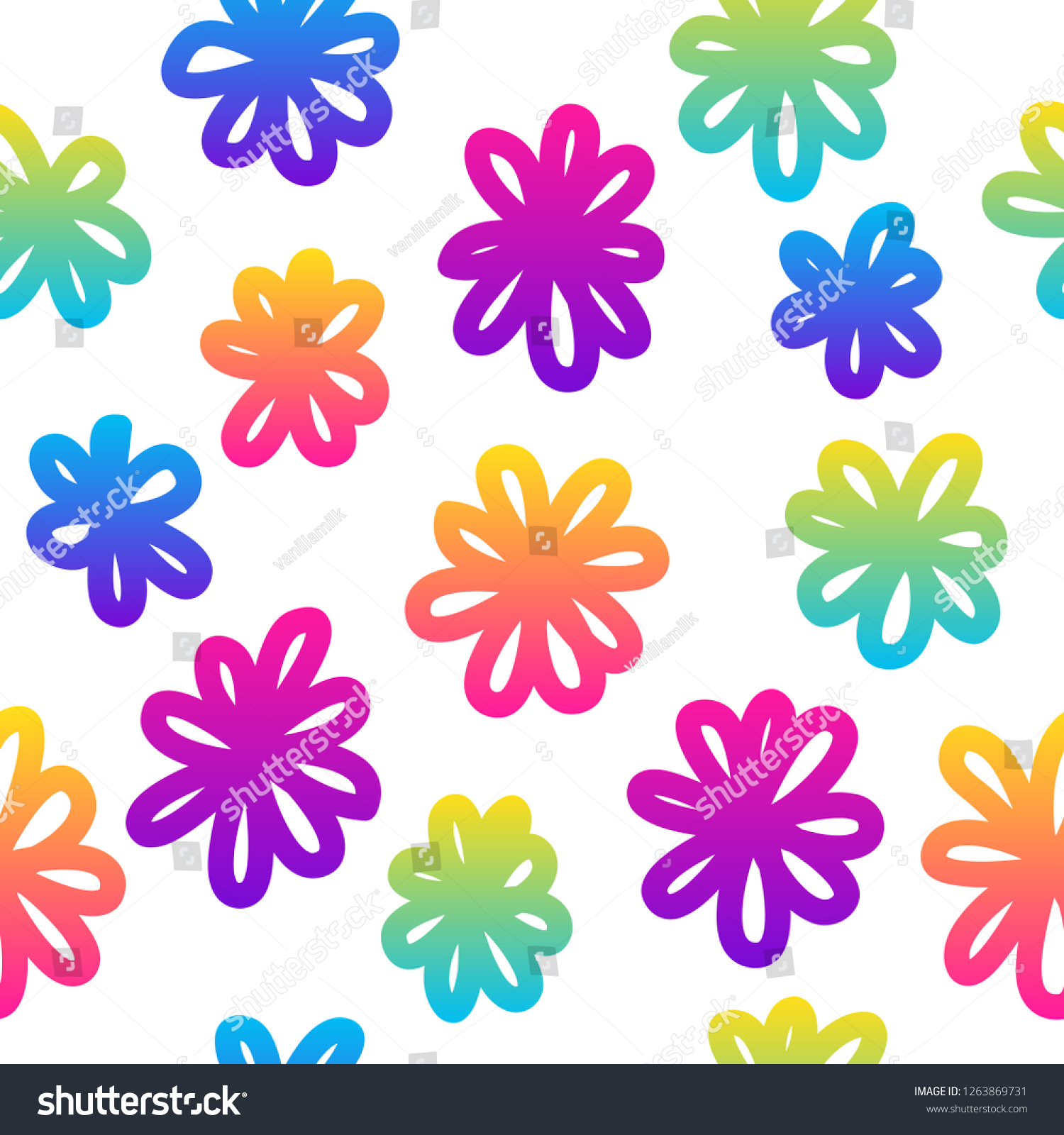 Abstract Rainbow Seamless Pattern Background Modern Stock Vector ...
