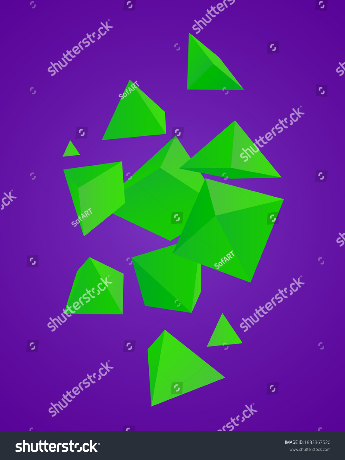 Abstract Realistic 3d Shapes Background Vector Stock Vector (Royalty ...