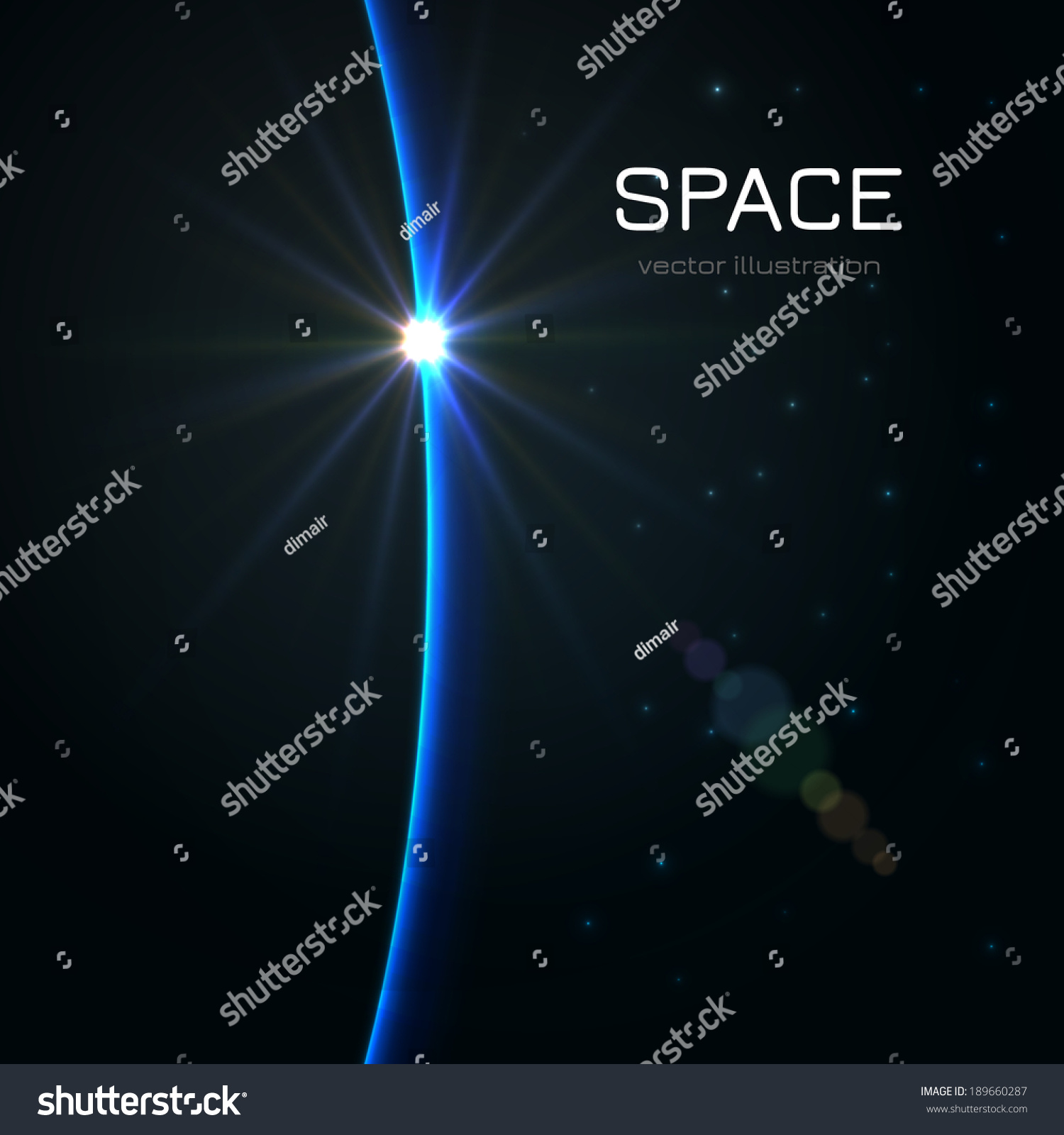 Abstract Realistic Space Sunset Background Vector Stock Vector (Royalty ...