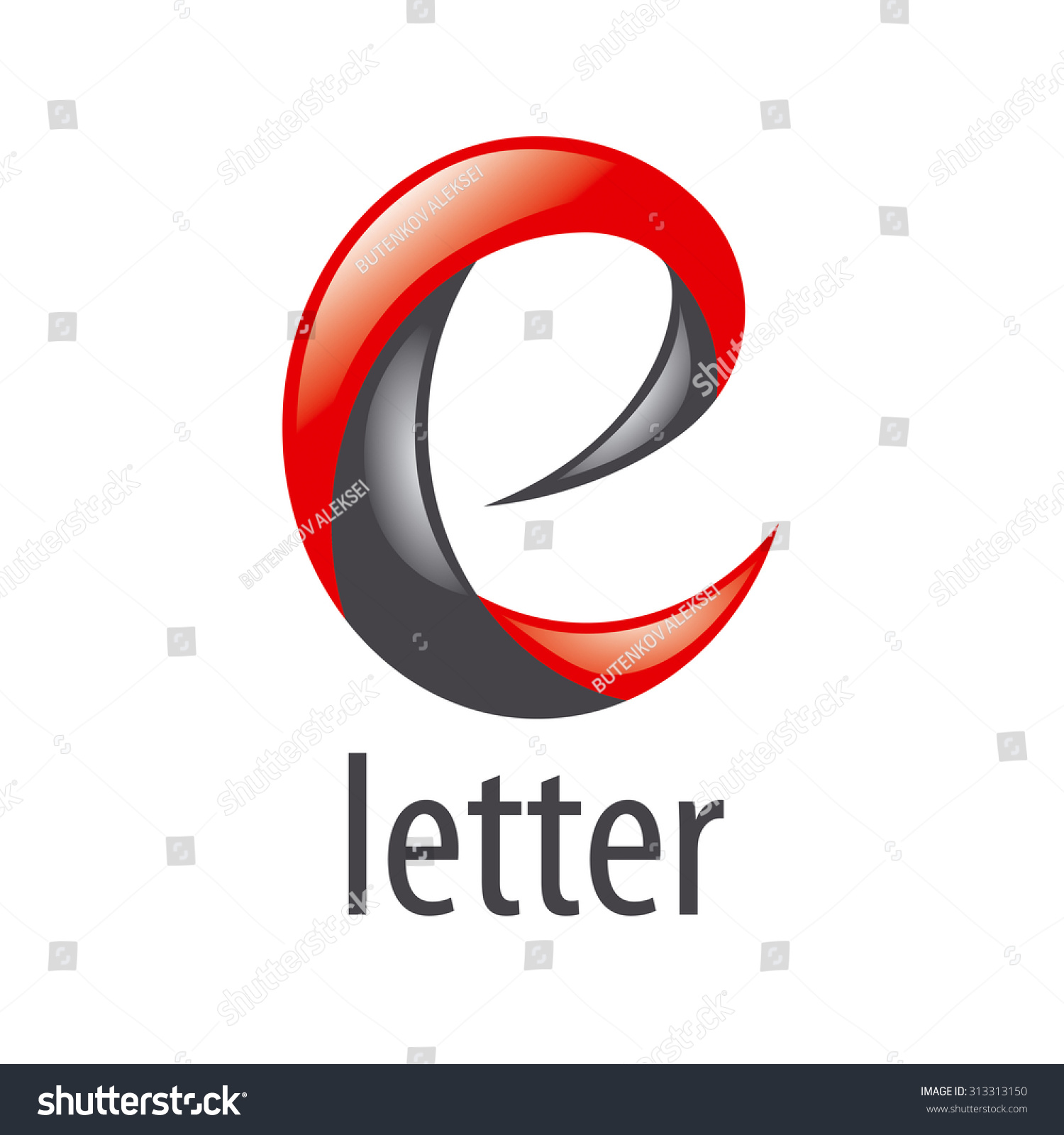 Abstract Red Black Vector Logo Letter Stock Vector (Royalty Free ...