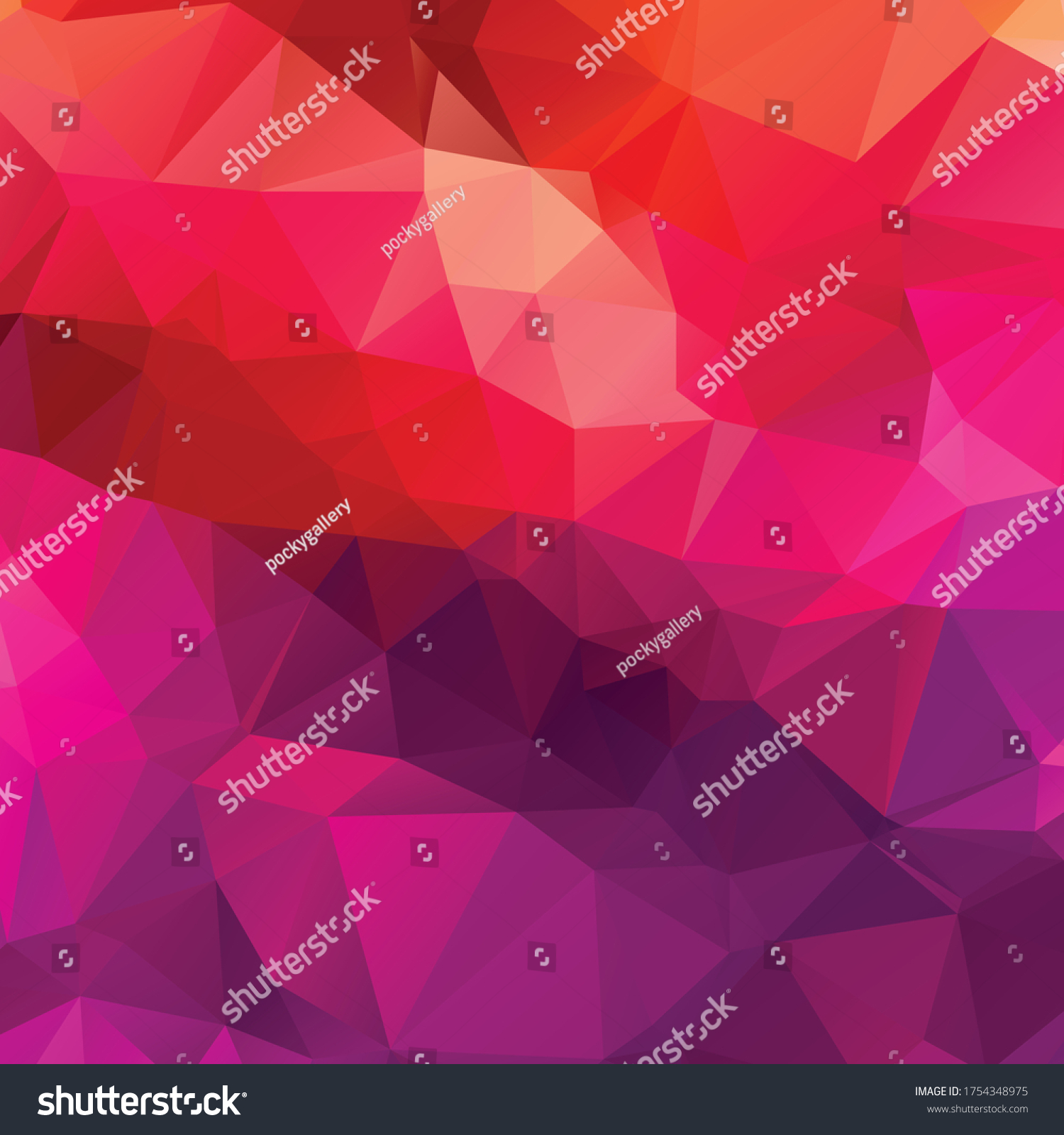 Abstract Red Violet Polygon Background Stock Vector (Royalty Free ...