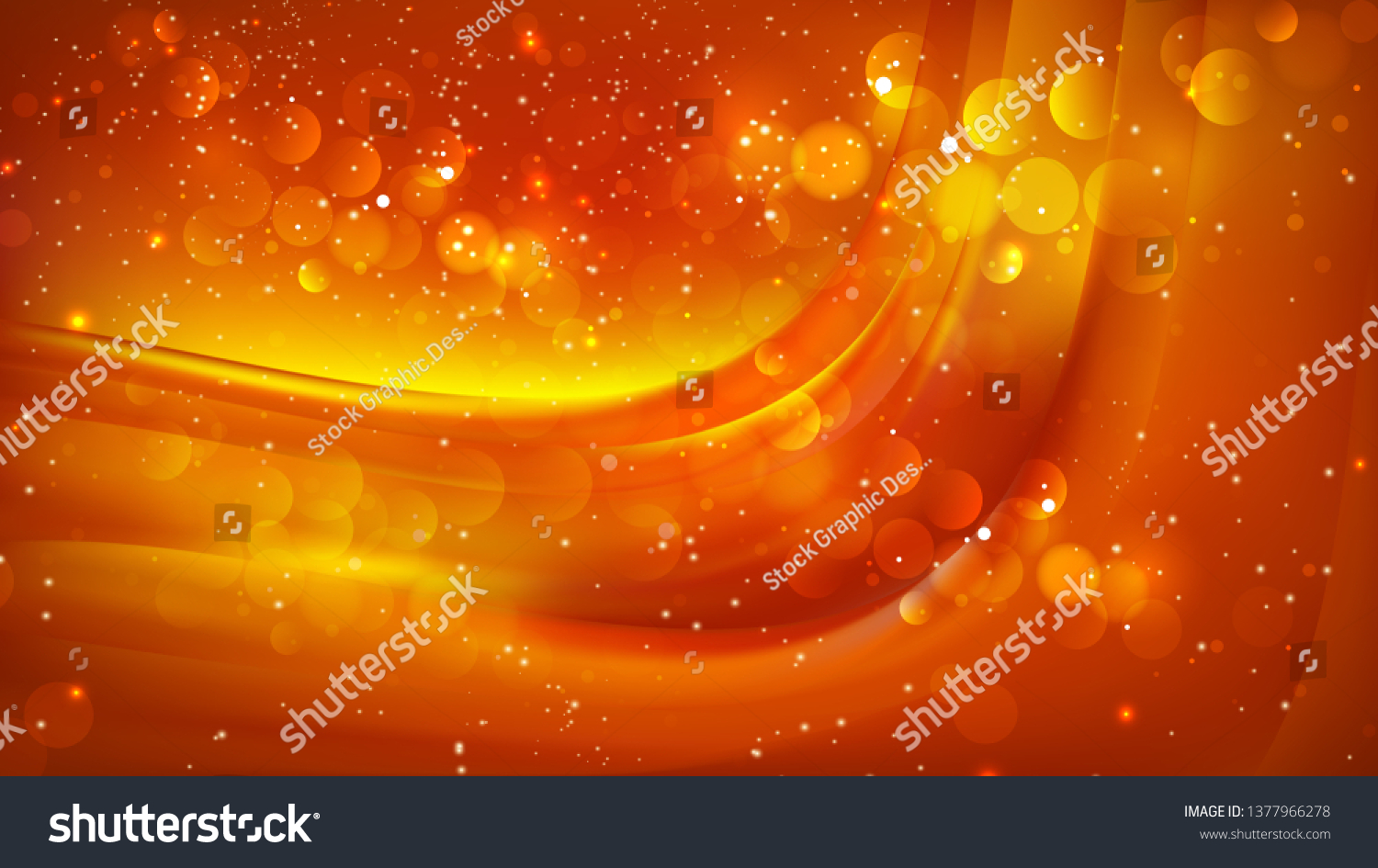 Abstract Red Yellow Lights Background Vector Stock Vector (Royalty Free ...