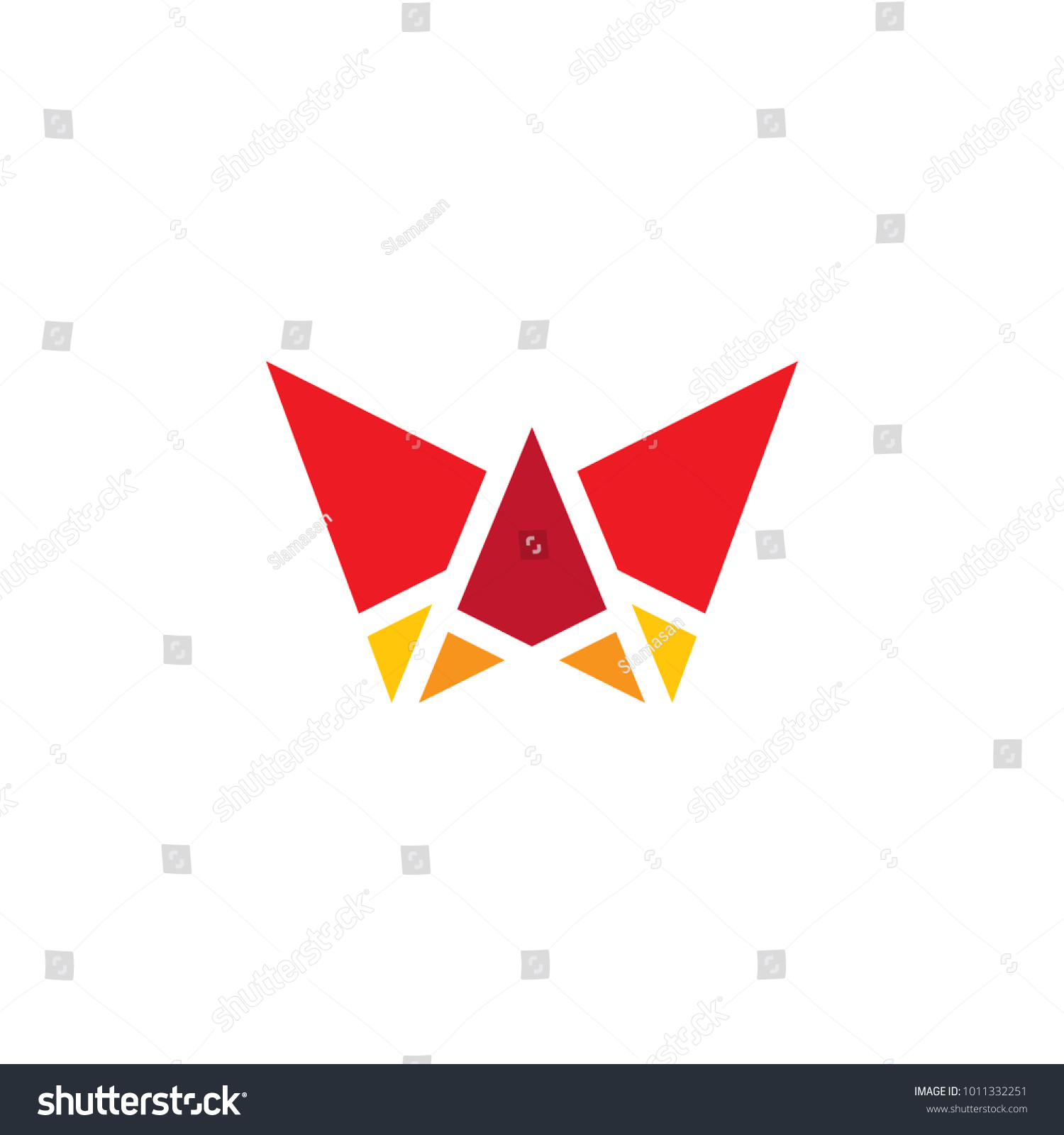 Abstract Red Yellow Triangle Shapes Vector Stock Vector (Royalty Free ...