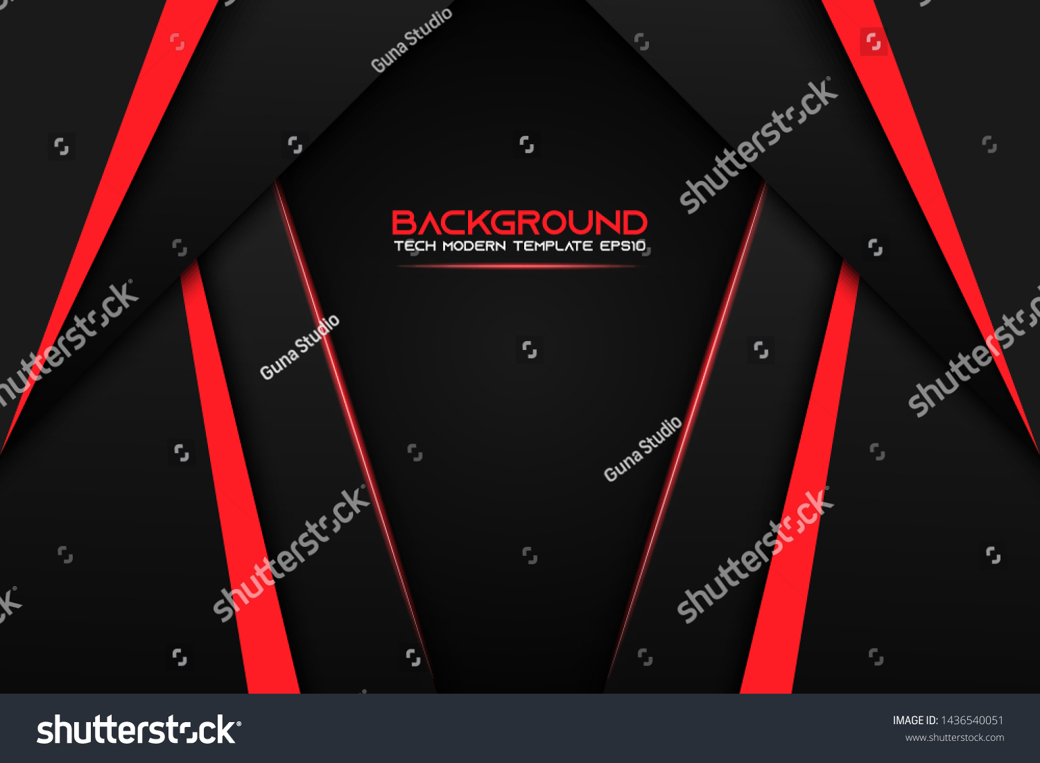 Abstract Red Black Frame Layout Modern Stock Vector (Royalty Free ...