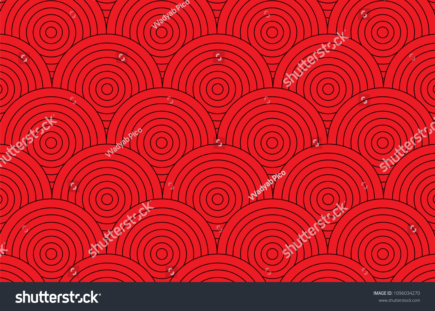 Abstract Red Circle Pattern Wallpaper Background Stock Vector (Royalty ...