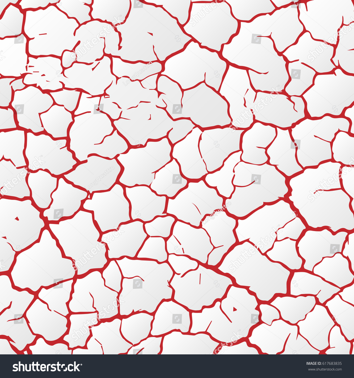 Abstract Red Cracked Background Gray Ground Stock Vector (Royalty Free ...