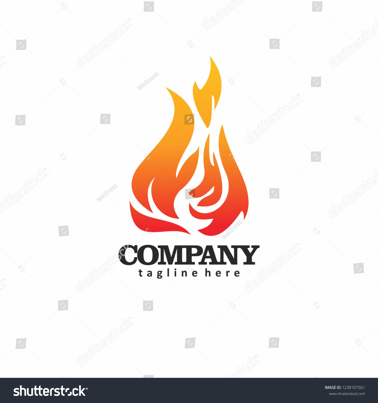 Abstract Red Fire Logo Vector Fire Stock Vector (Royalty Free ...