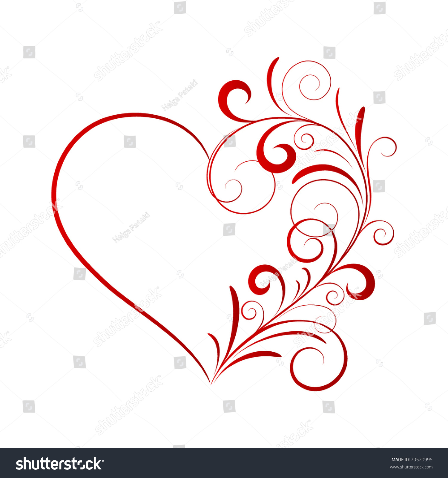 Abstract Red Heart Stock Vector (Royalty Free) 70520995 | Shutterstock