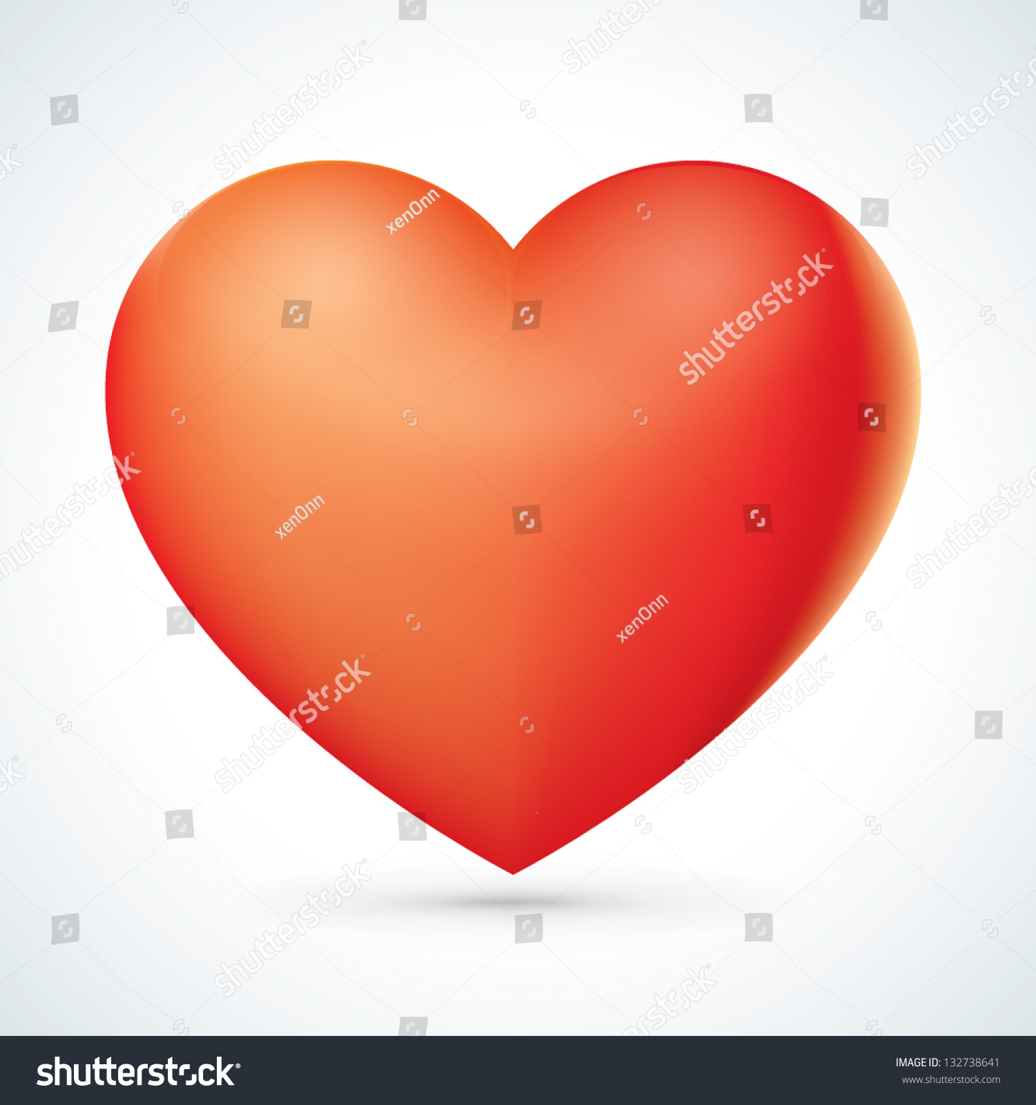 Abstract Red Heart Icon Stock Vector (Royalty Free) 132738641