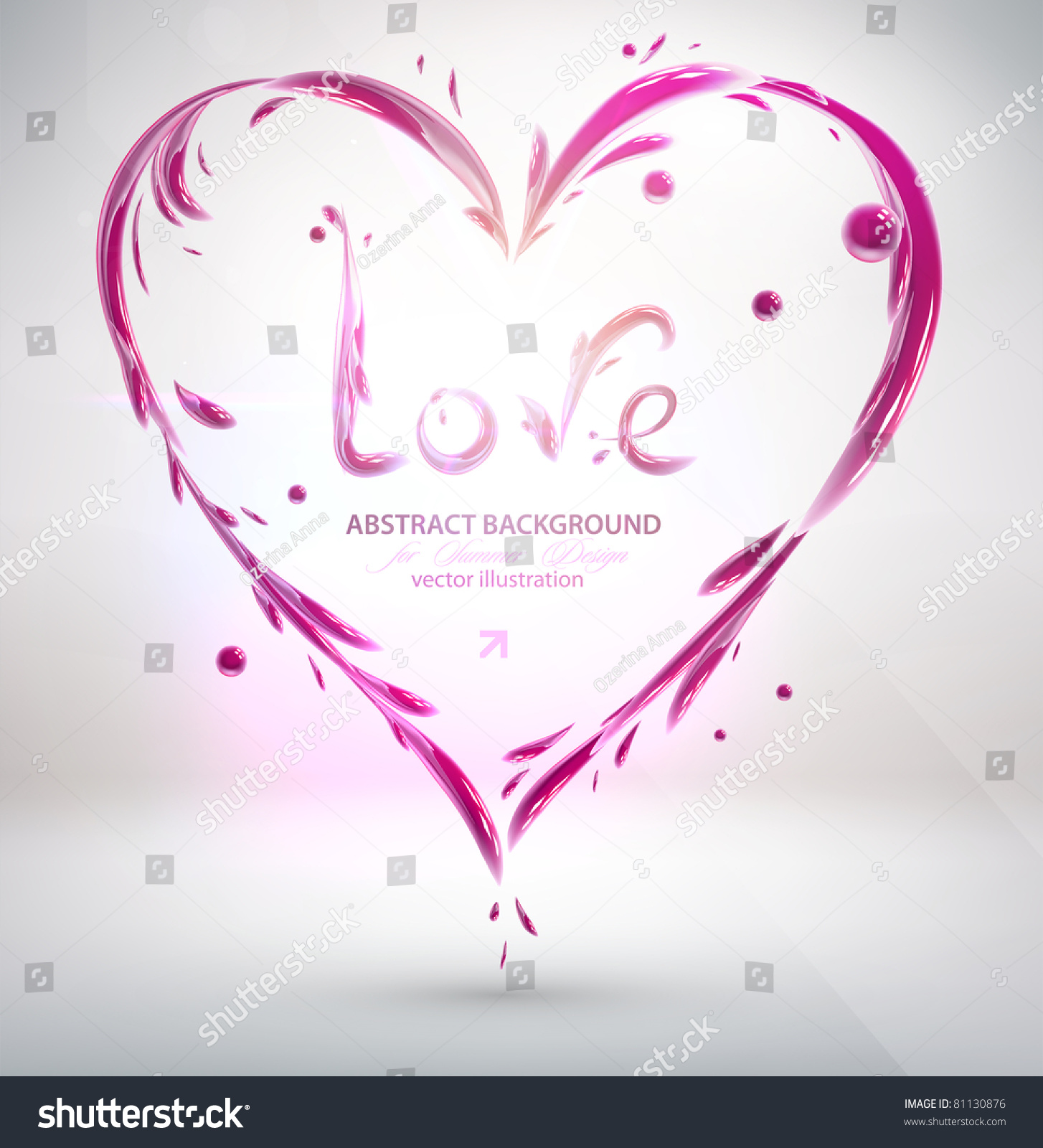Abstract Red Heart Vector Illustration Stock Vector (Royalty Free ...