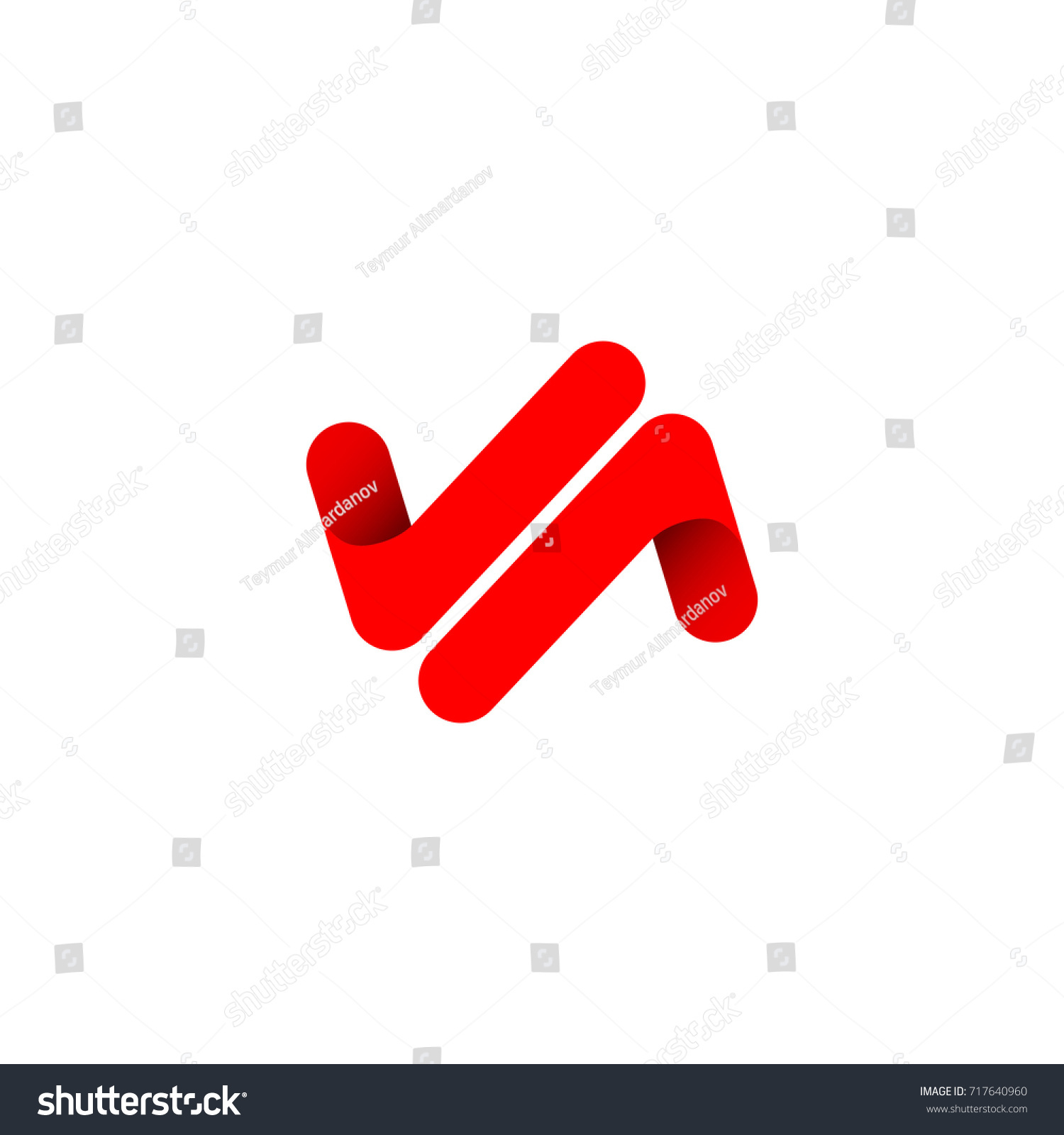 Abstract Red Logo Template Design Vector Stock Vector (Royalty Free ...