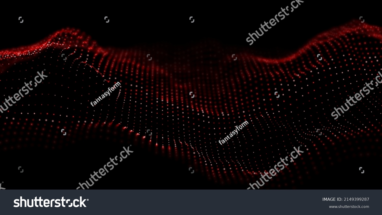 Abstract Red Particle Background Flow Wave Stock Vector (Royalty Free ...