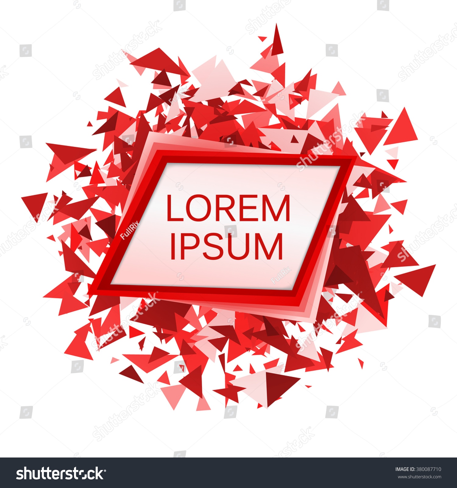Abstract Red Template Triangle Explosion Particle Stock Vector (Royalty ...