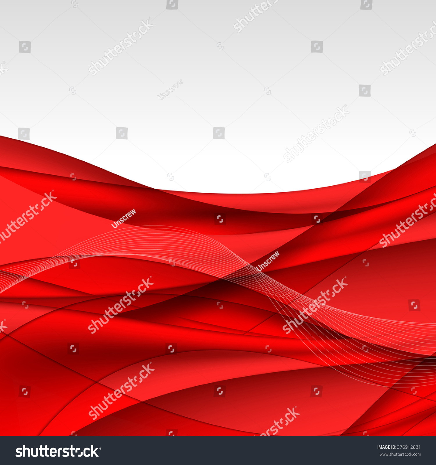 Abstract Red Waves Data Stream Concept Stock Vector (Royalty Free ...