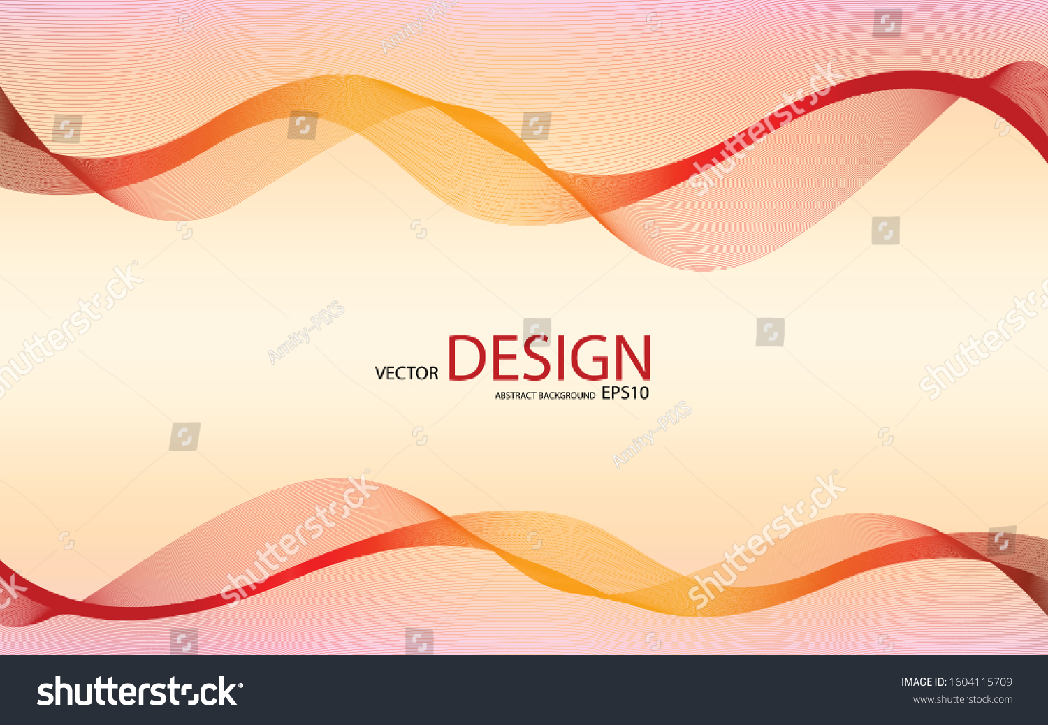 Abstract Red Waves Design Background Red Stock Vector (Royalty Free ...