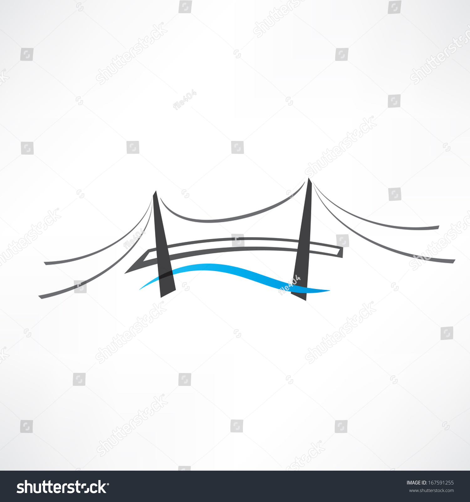 Abstract Road Bridge Icon Stock Vector (Royalty Free) 167591255
