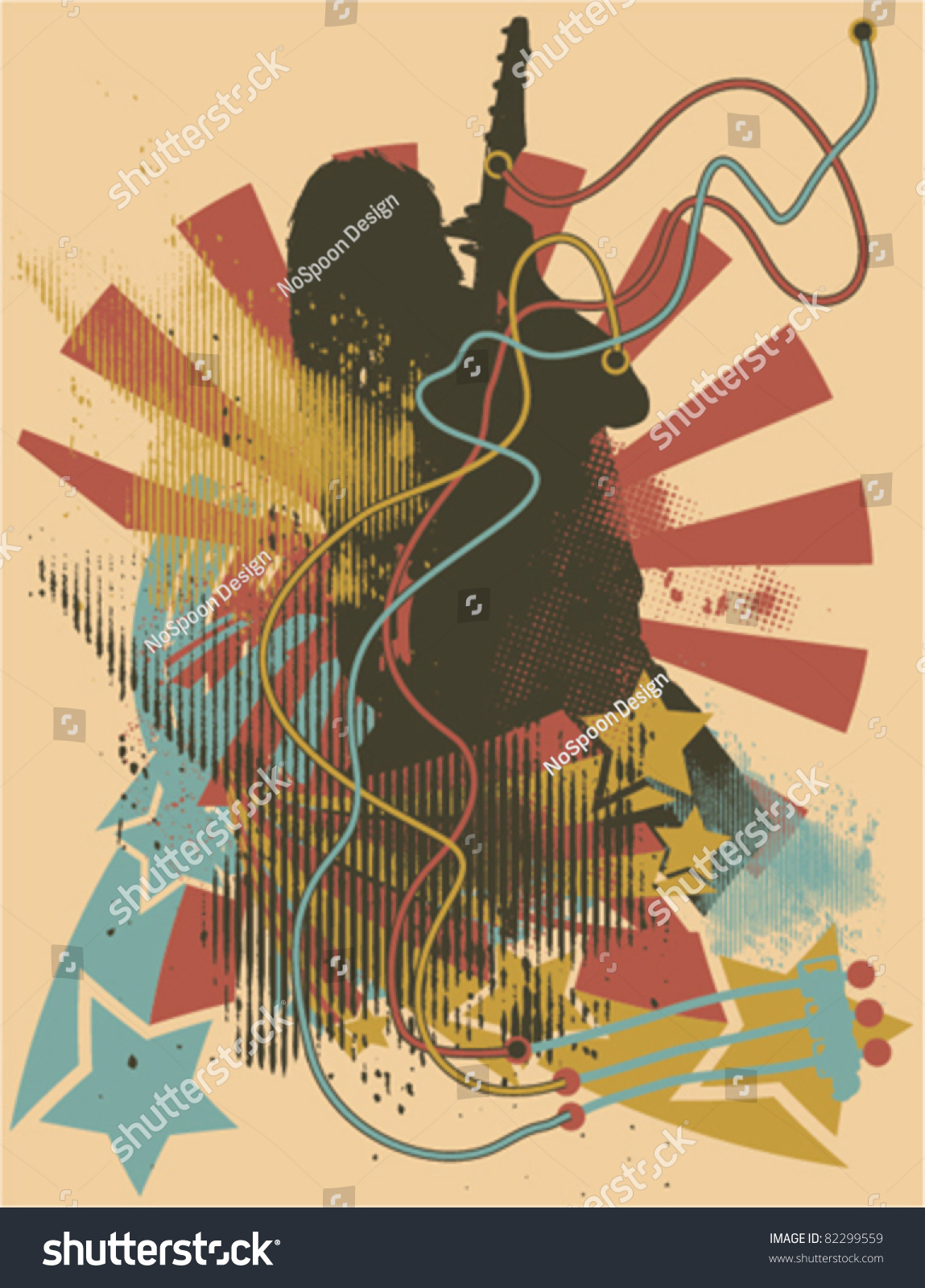 Abstract Rock Music Theme Stock Vector 82299559 - Shutterstock