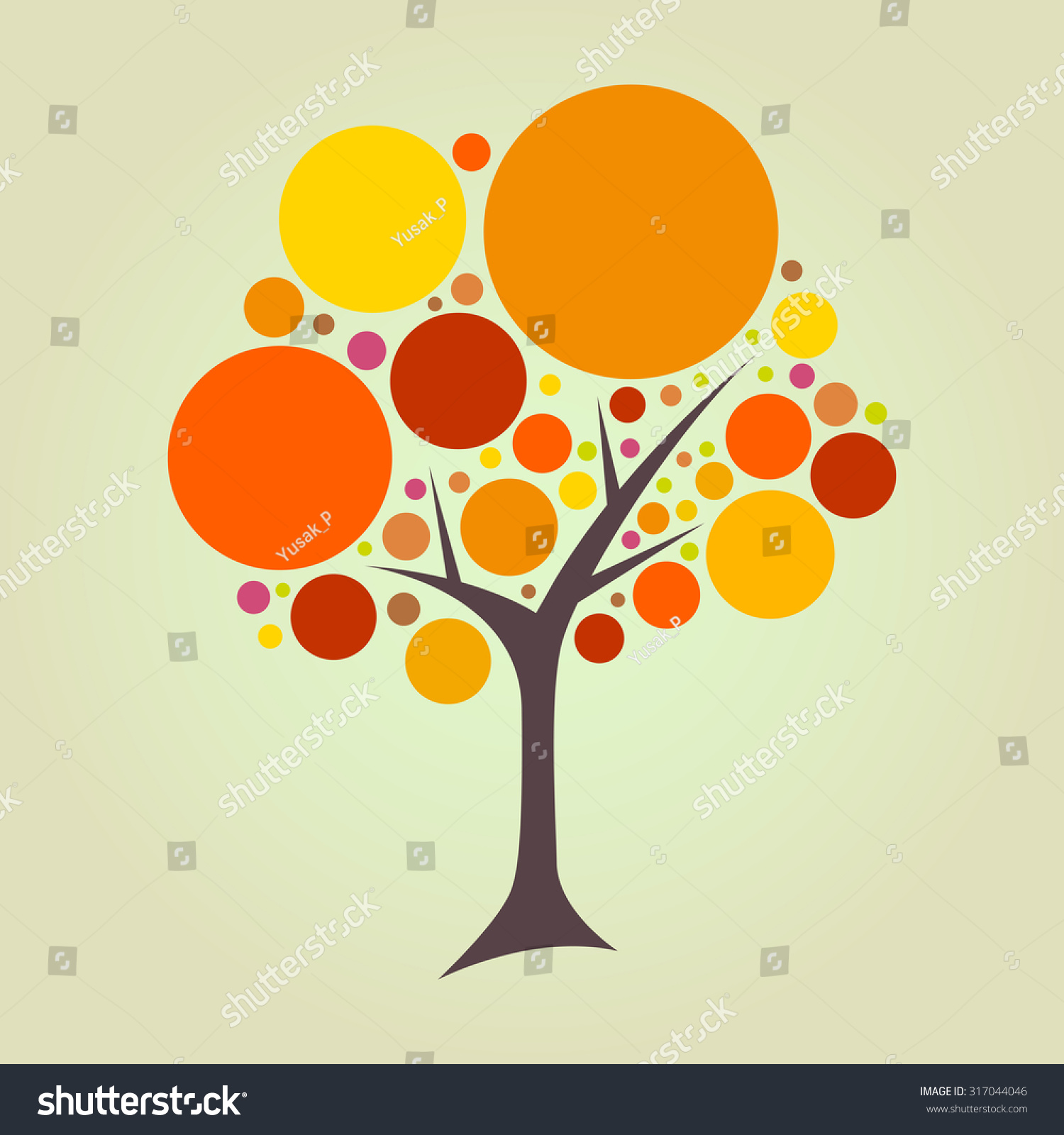 Abstract Round Circular Tree Vector Illustration: vector de stock ...