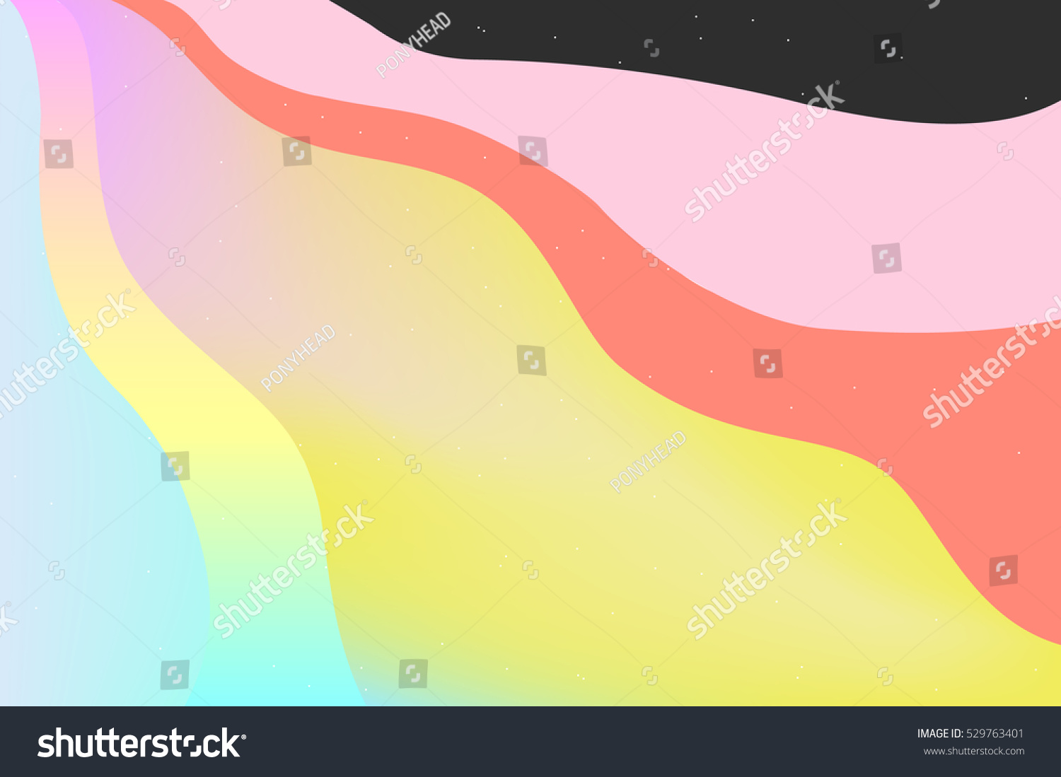 Abstract 70s Style Rainbow Background Vector Stock Vector 529763401 ...