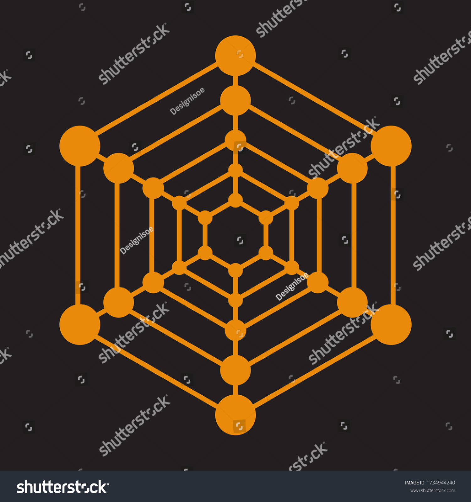 Abstract Sacred Geometry Background Stock Vector (Royalty Free) 1734944240