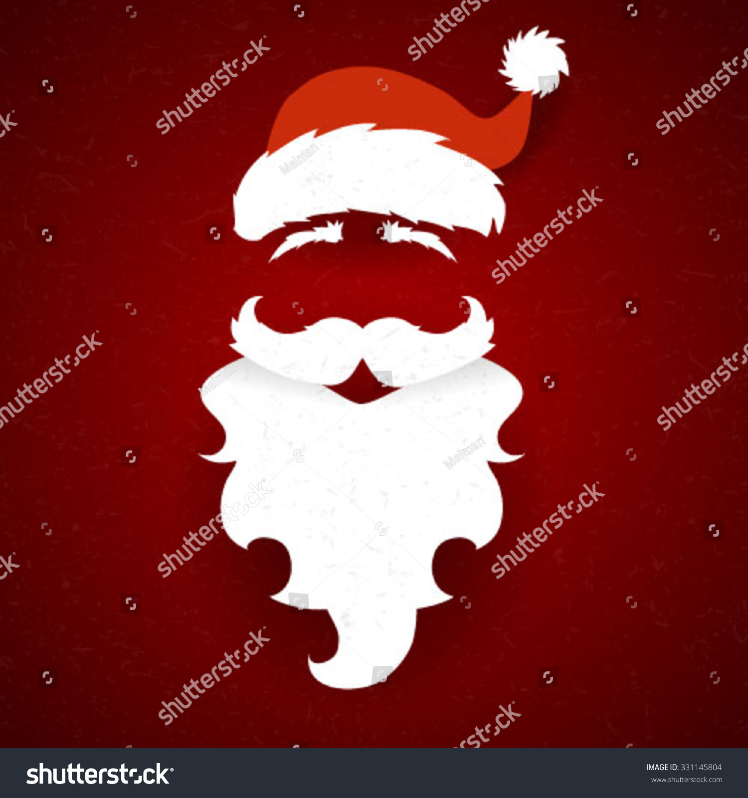 Abstract Santa Claus Vector Silhouette: vector de stock (libre de ...