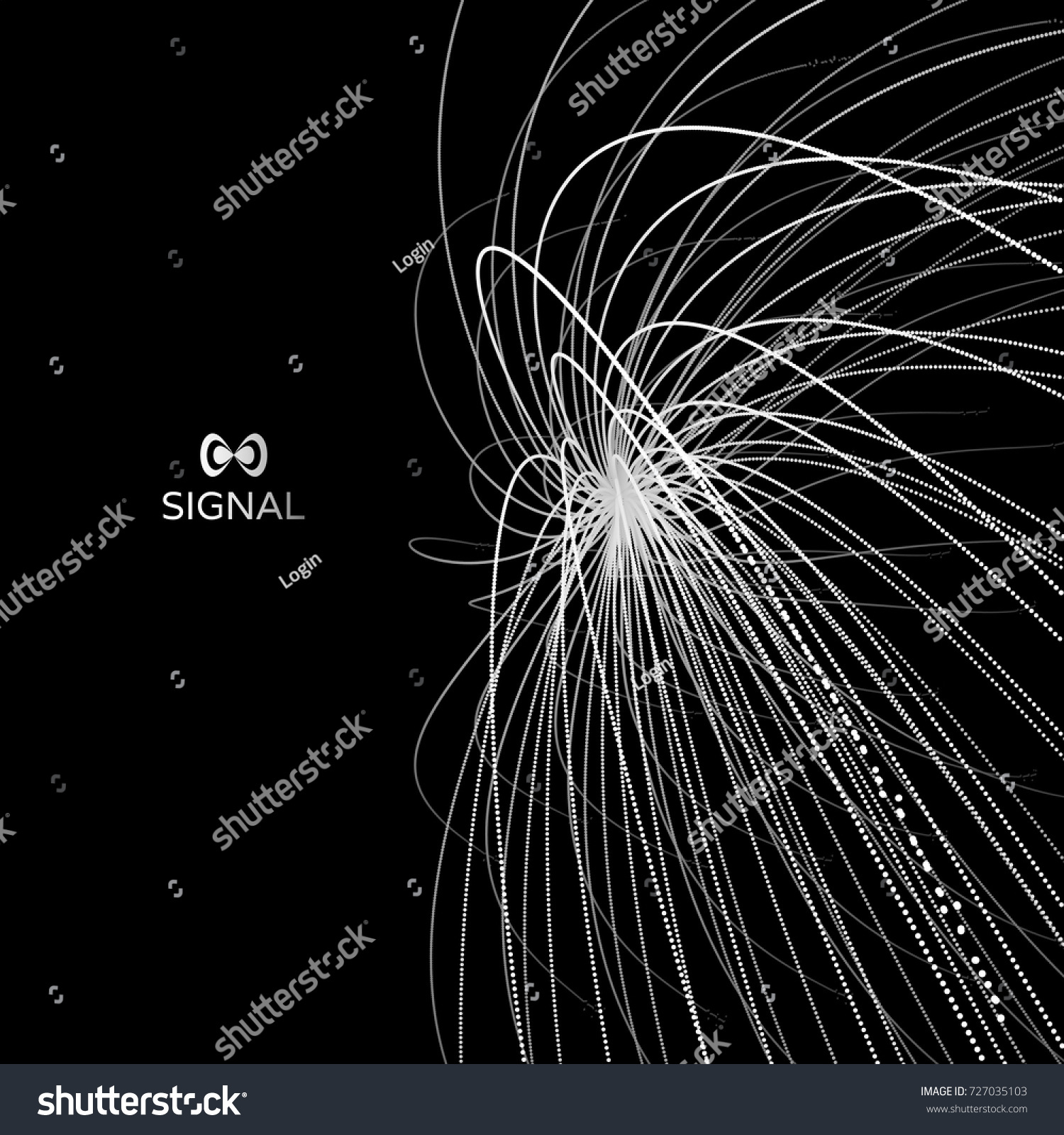 Abstract Science Technology Background Array Dynamic Stock Vector Royalty Free 727035103