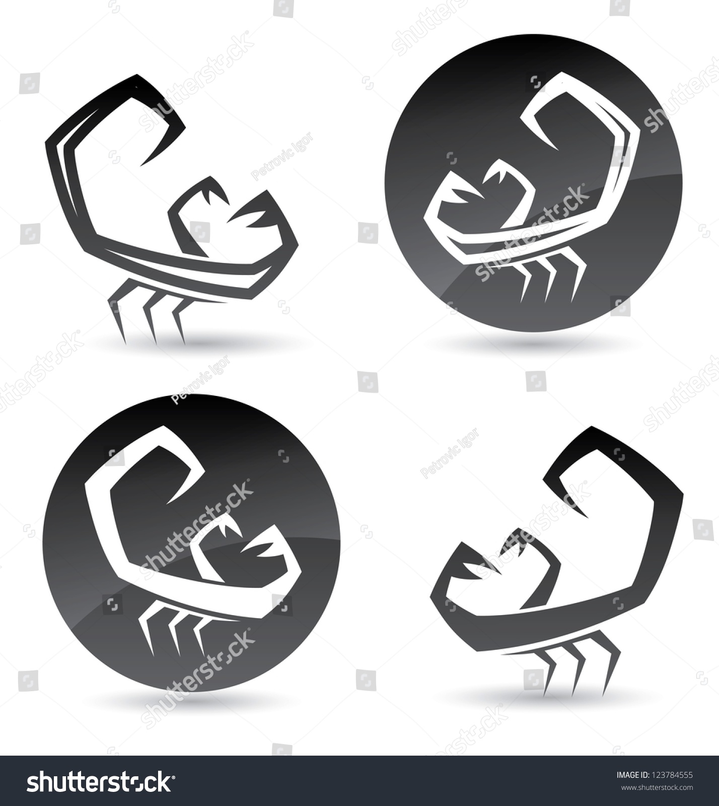 Abstract Scorpio Signs Vector Illustration Stock Vector (Royalty Free ...