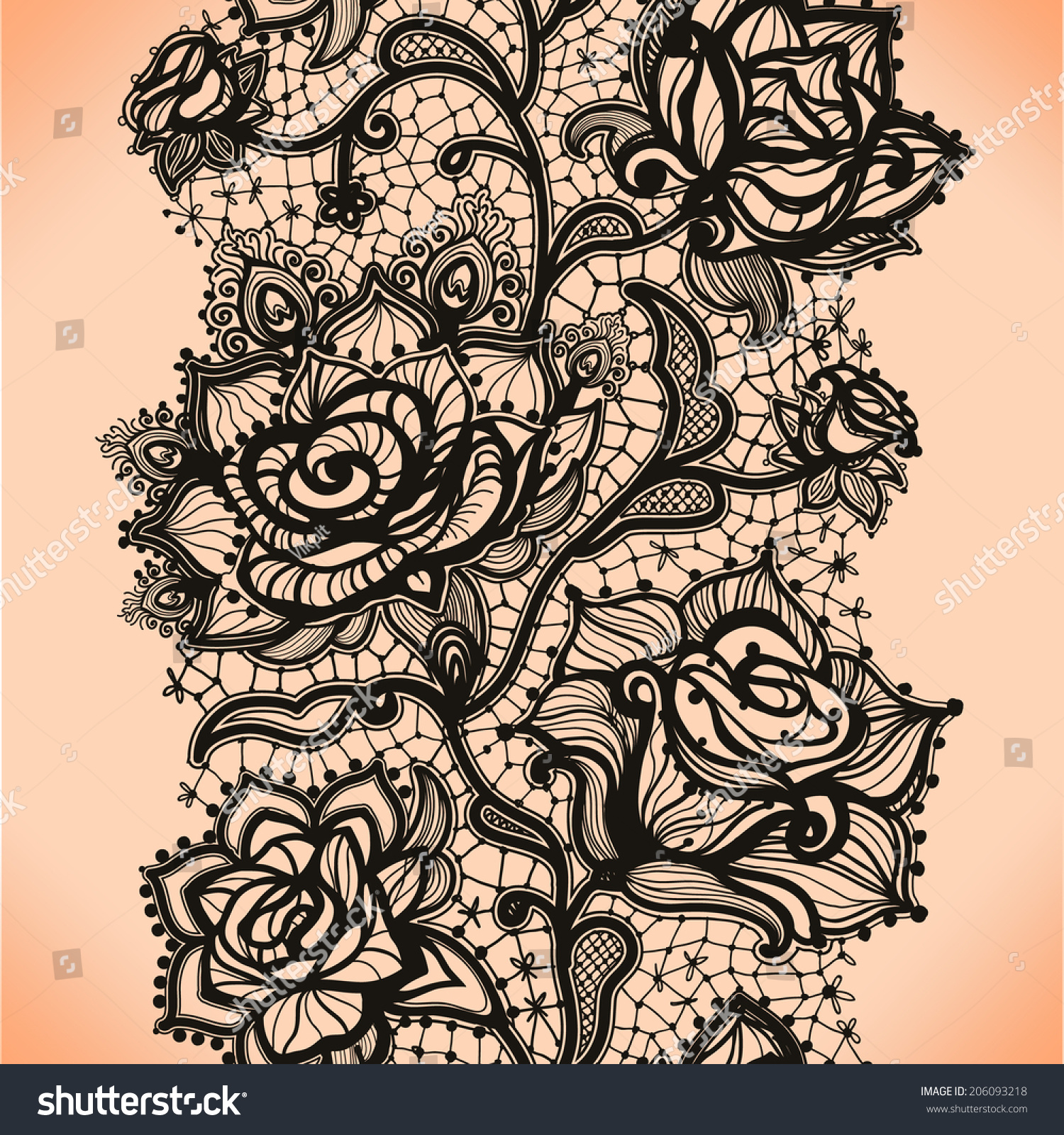 Abstract Seamless Lace Pattern Flowers Roses Stock Vector (Royalty Free ... Abstract Seamless Lace Pattern Flowers Roses Stock Vector (Royalty Free ...
