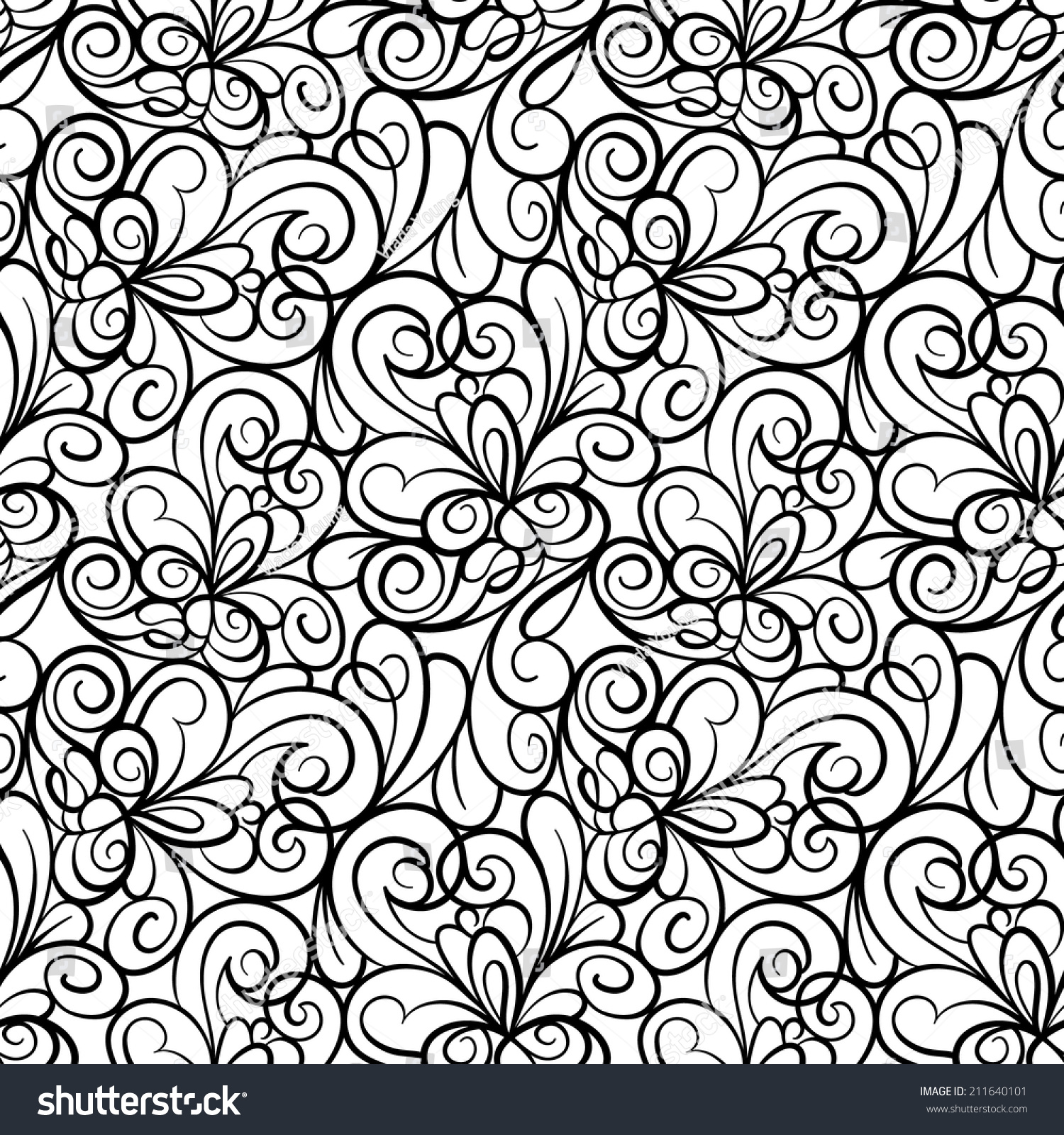 Abstract Seamless Swirl Background Pattern Vector Stock Vector (Royalty ...