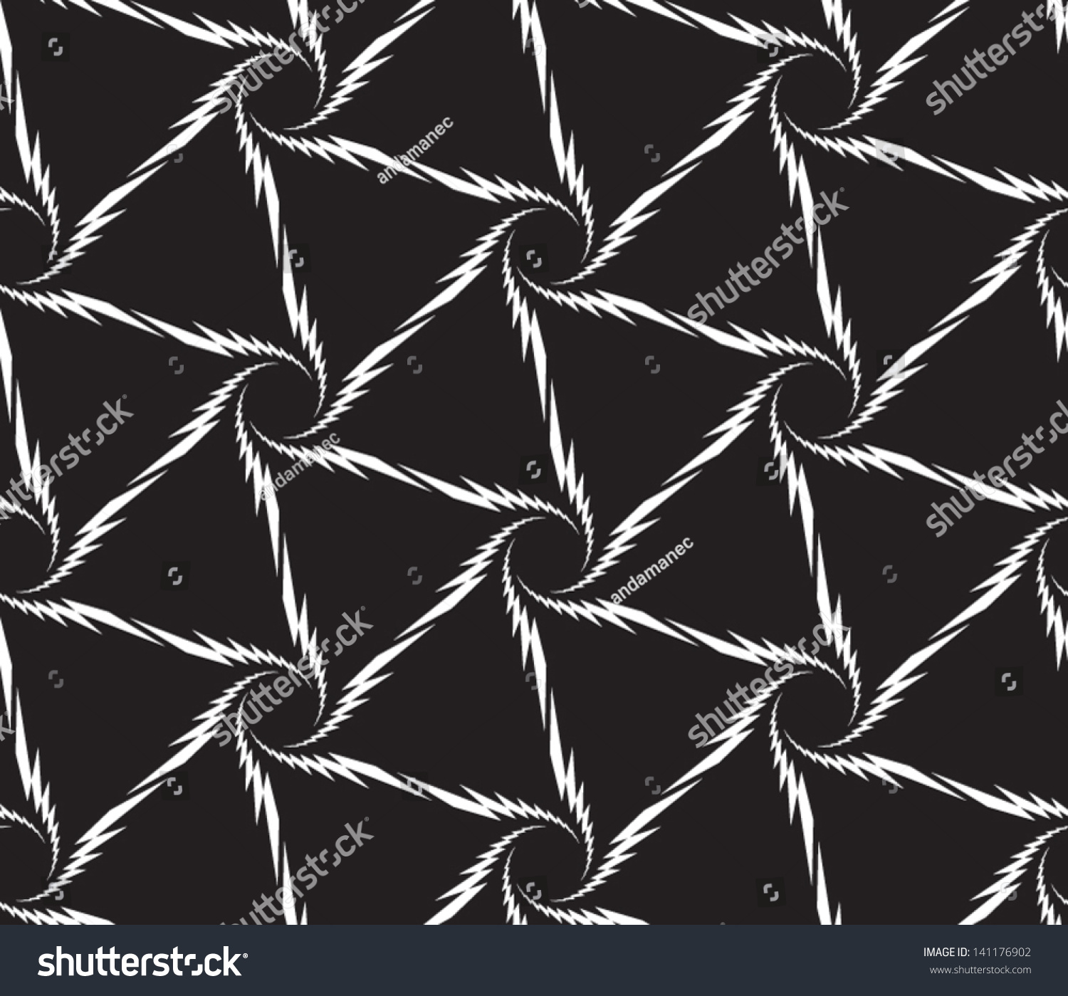 Abstract Seamless Vector Black White Inverted Stock Vector (Royalty ...