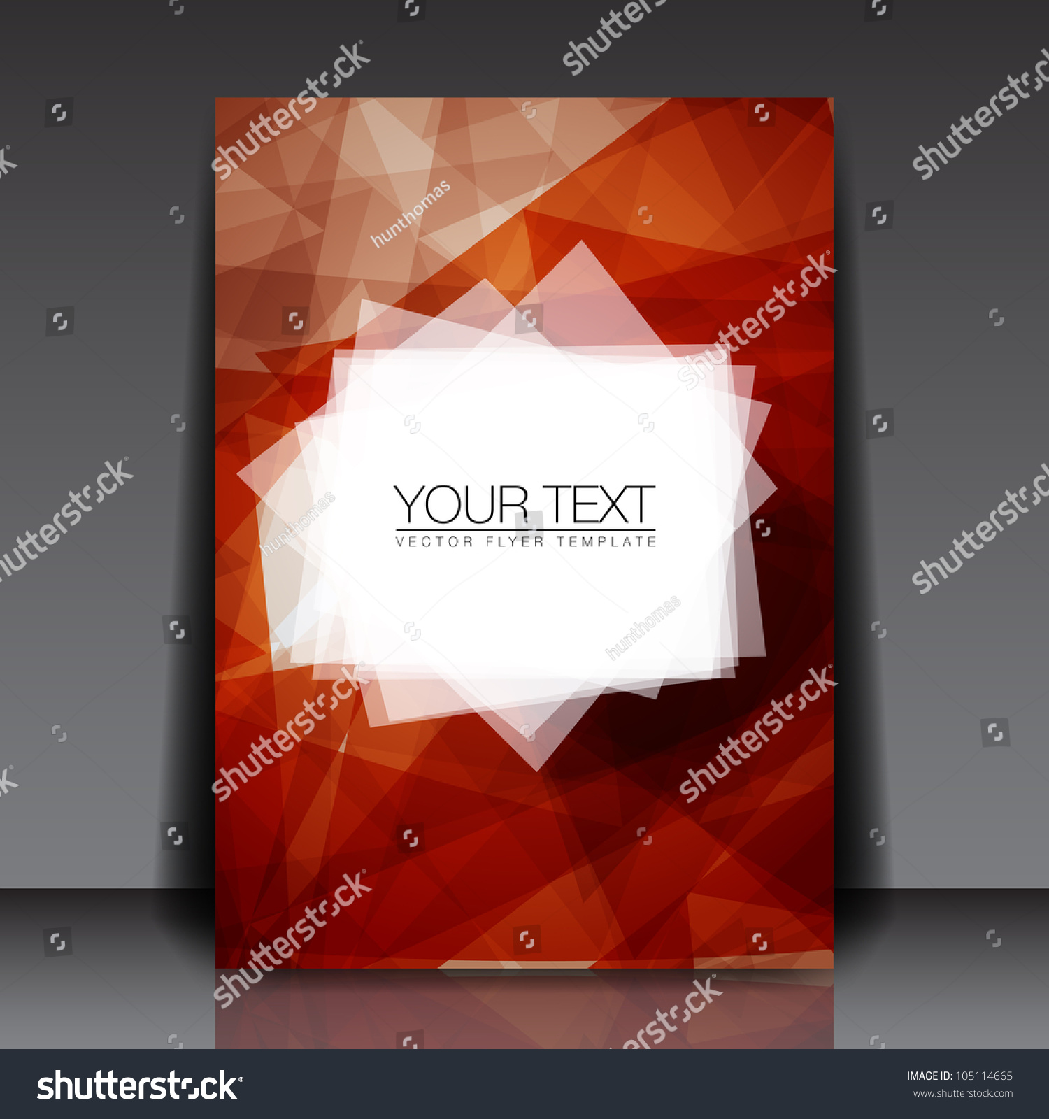 Abstract Shapes Flyer Template Vector Design Stock Vector (Royalty Free ...