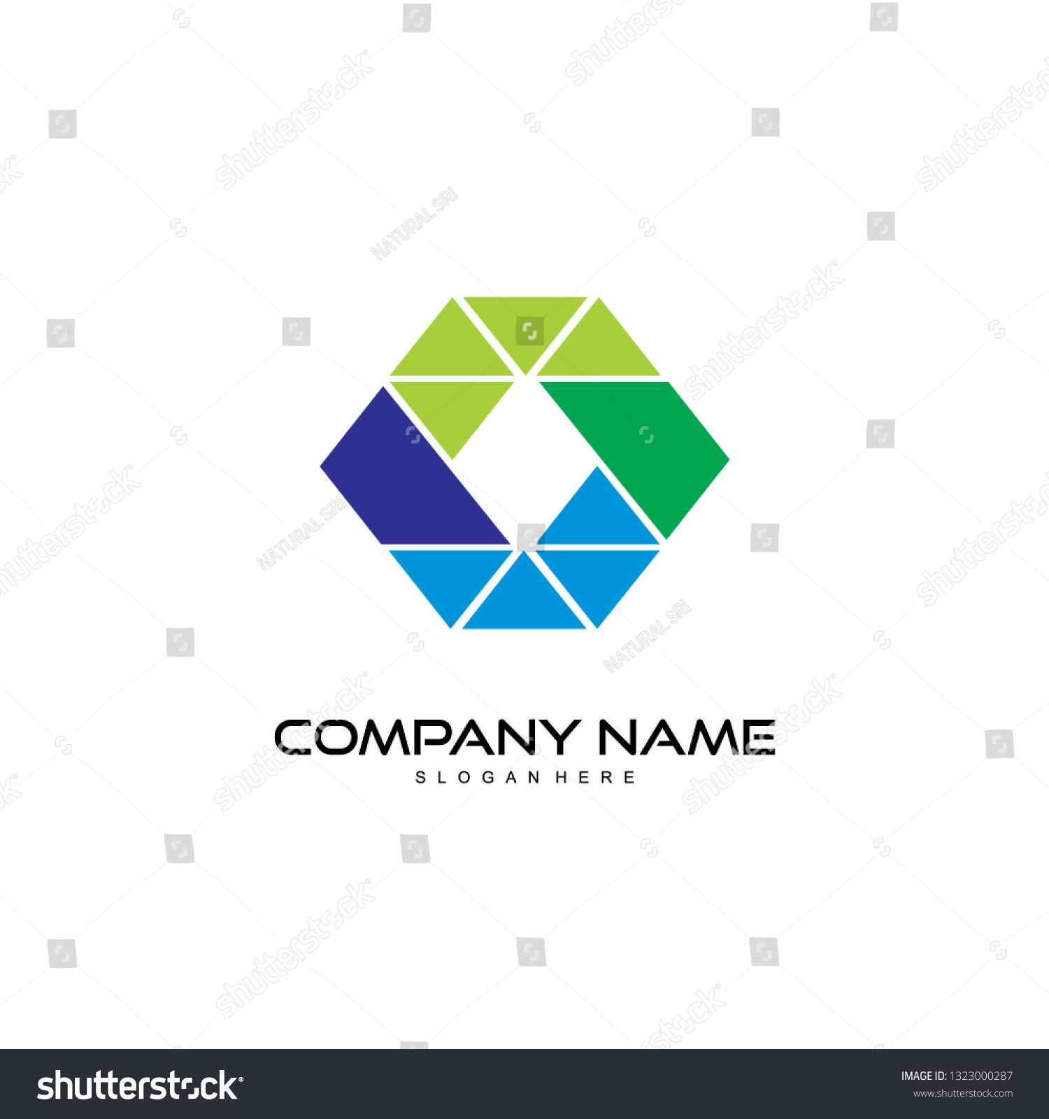Abstract Shapes Logo Design Vector Stock Vector (Royalty Free ...