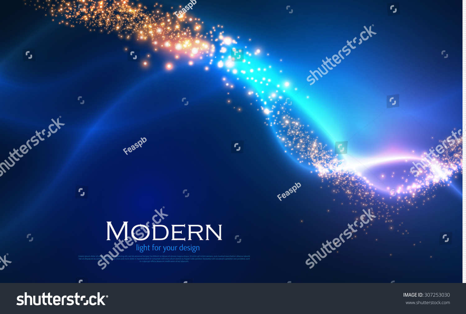 Abstract Shining Wave Vector Illustration Stock Vector (Royalty Free ...